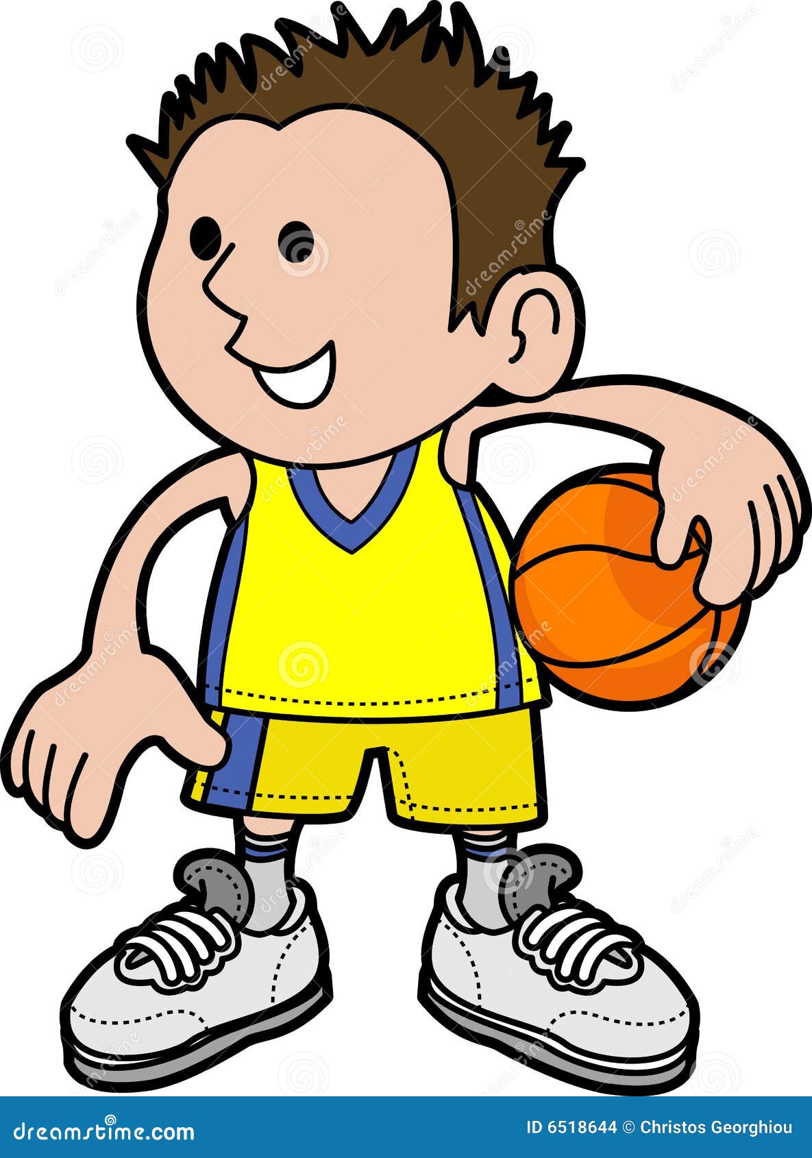 Cartoon Basketball Player Standing
