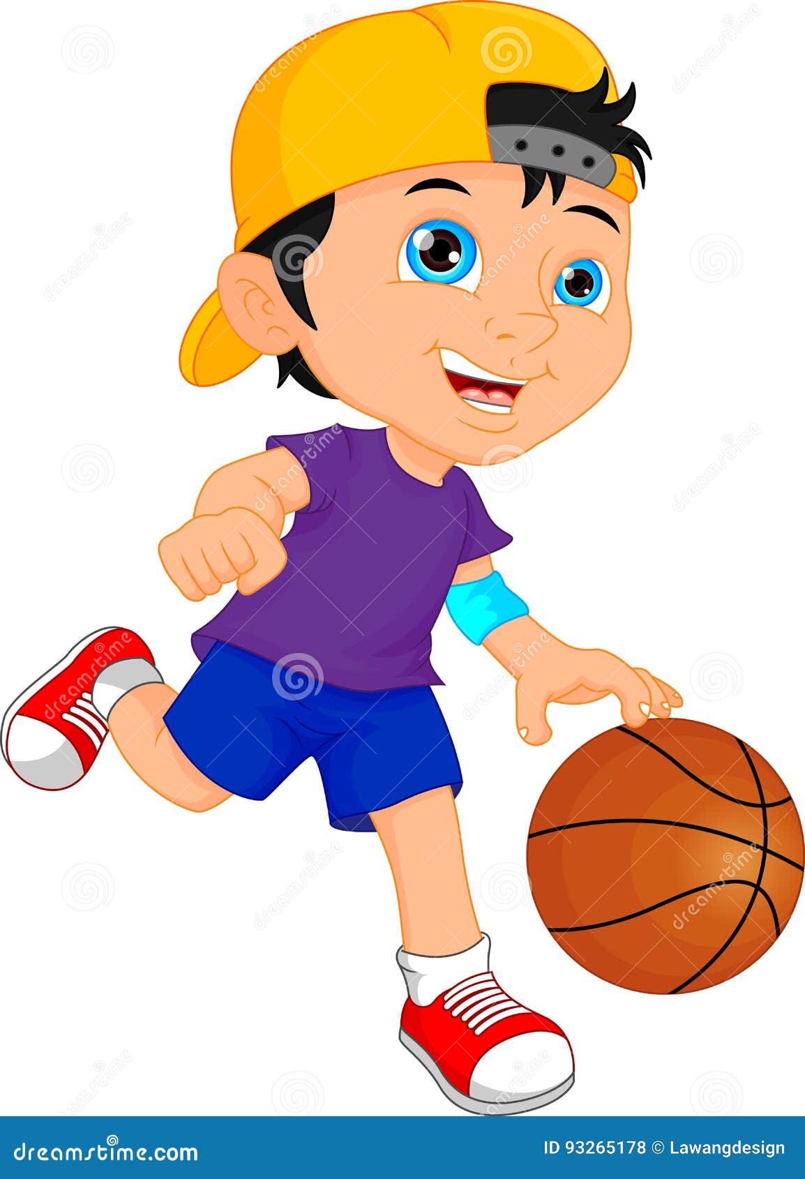 Boy basketball player stock vector. Illustration of athlete - 93265178