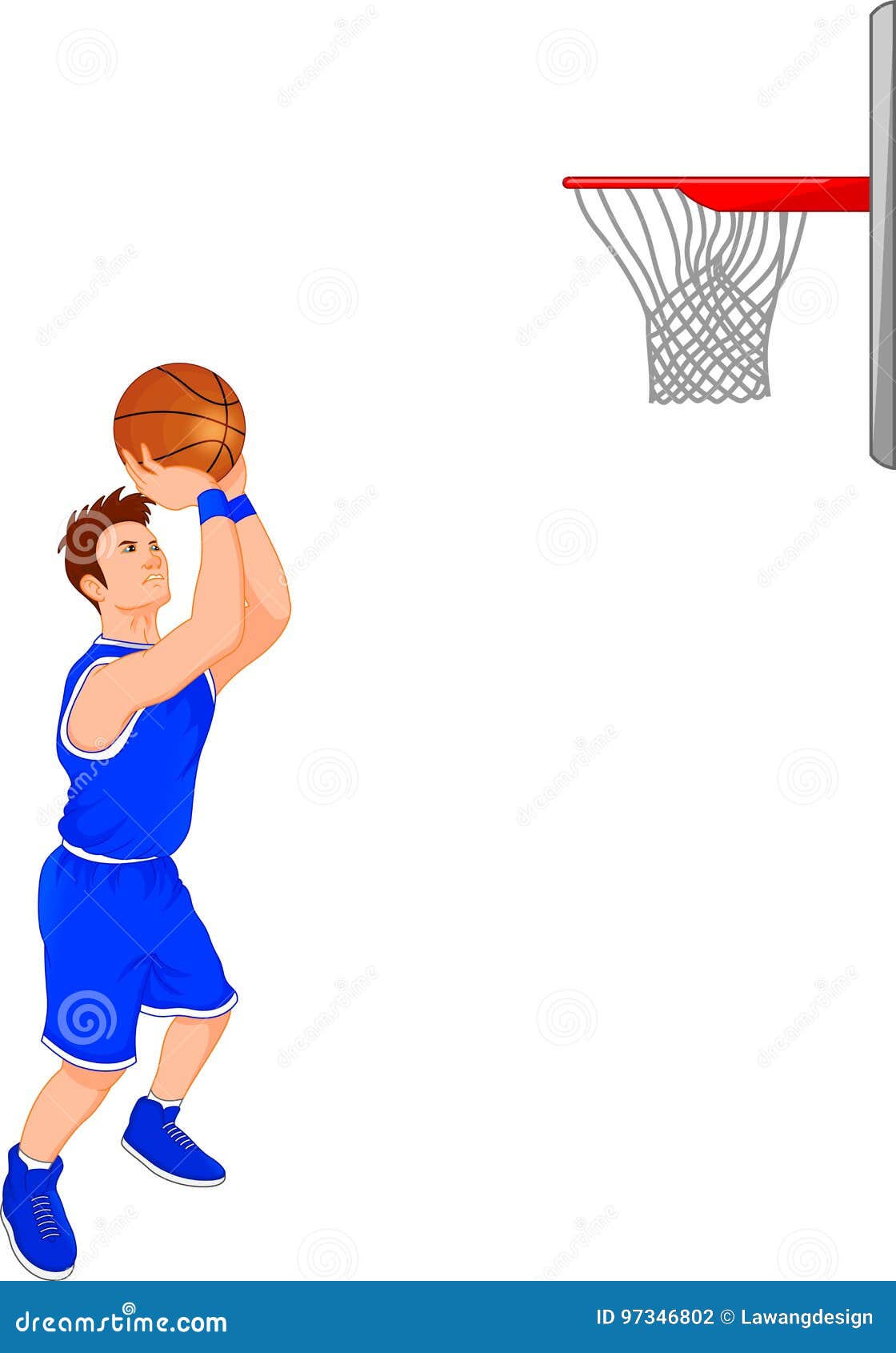 Boy basketball player stock vector. Illustration of active - 97346802