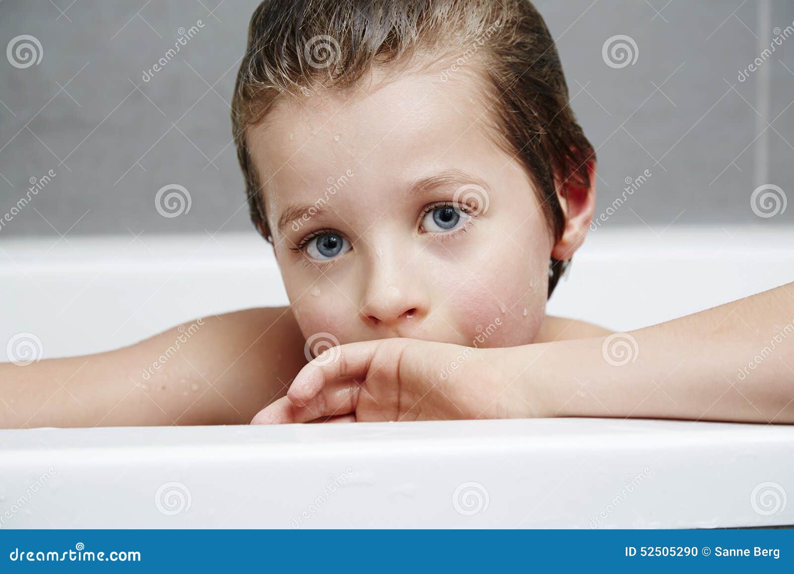 Boy in bath portrait stock photo. Image of time, eyes - 52505290