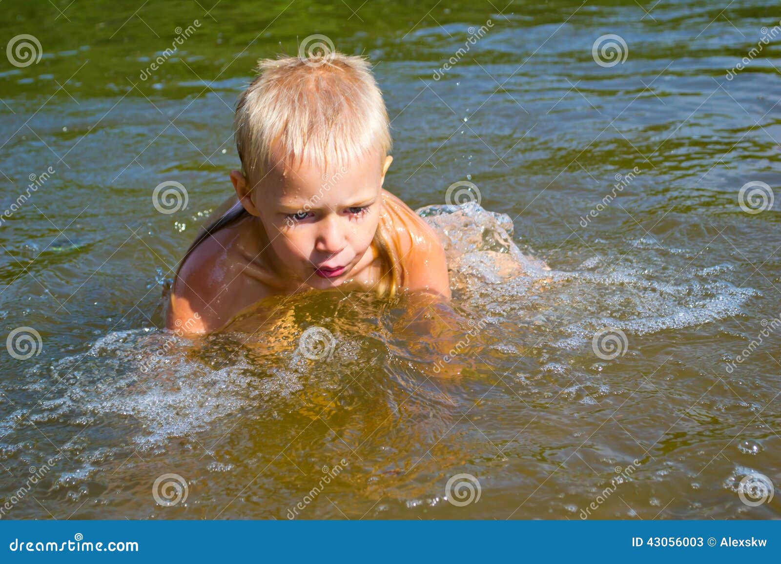 Boy bathes stock image. Image of cute, coast, bright - 43056003