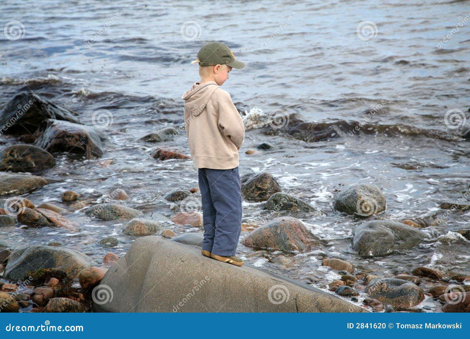 Boy at the beach stock photo. Image of outdoors, look - 2841620