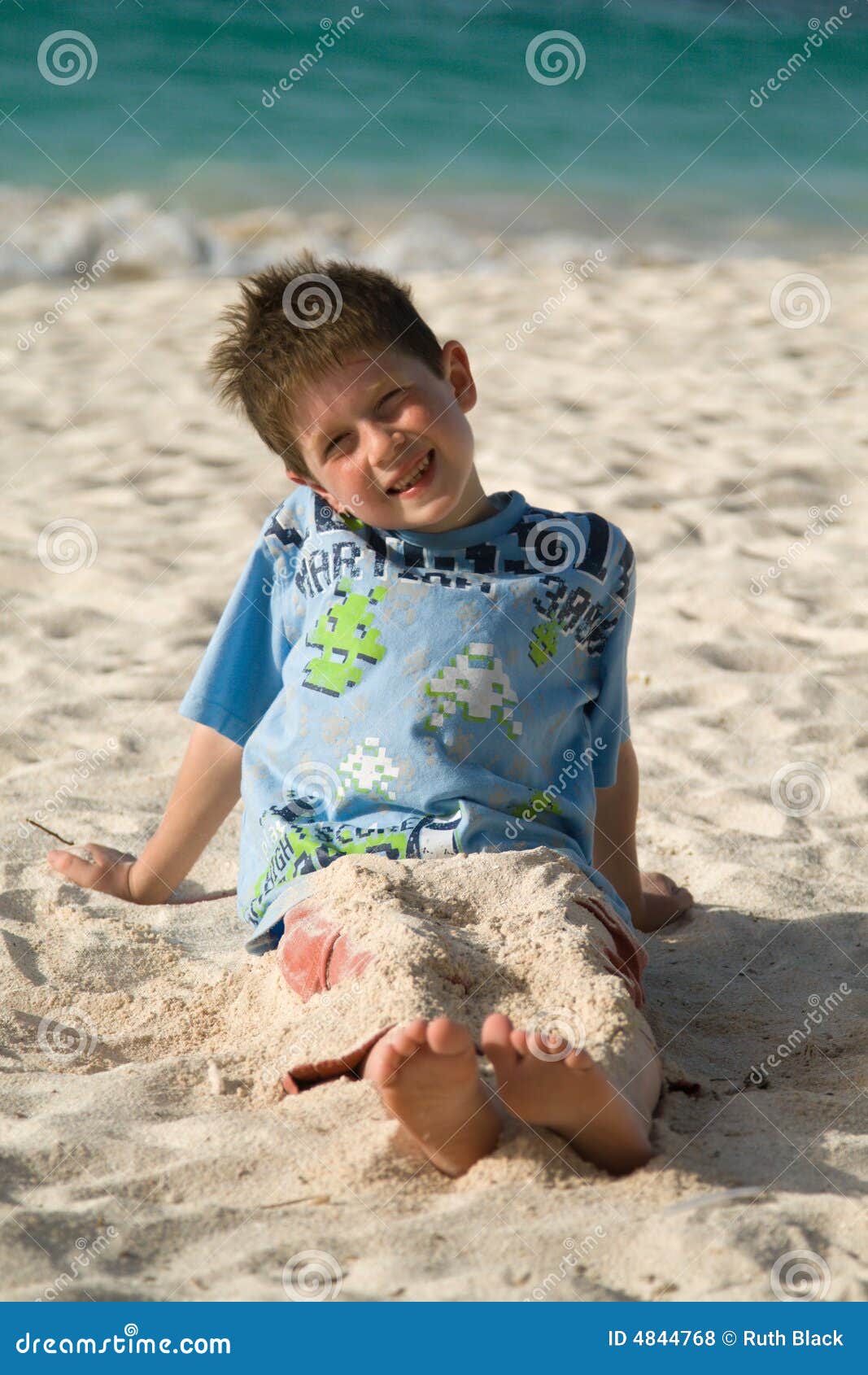 Boy on a beach stock photo. Image of leisure, seashore - 4844768