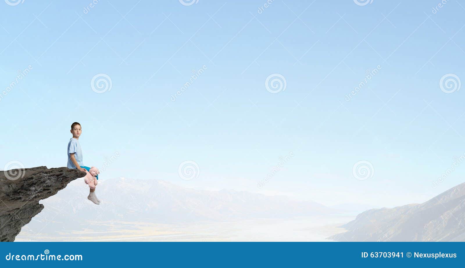 Boy with bear toy stock image. Image of preschool, happiness - 63703941