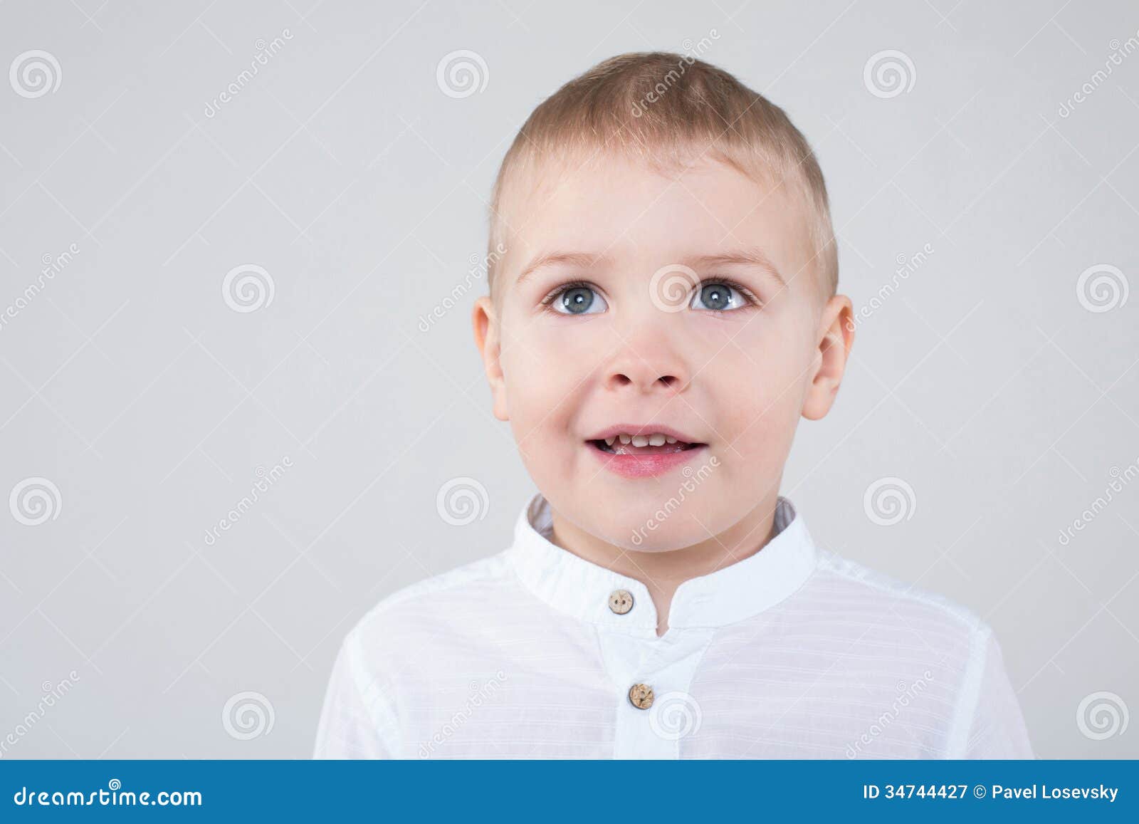 Boy with Beautiful Eyes Looking into the Distance Stock Image - Image ...