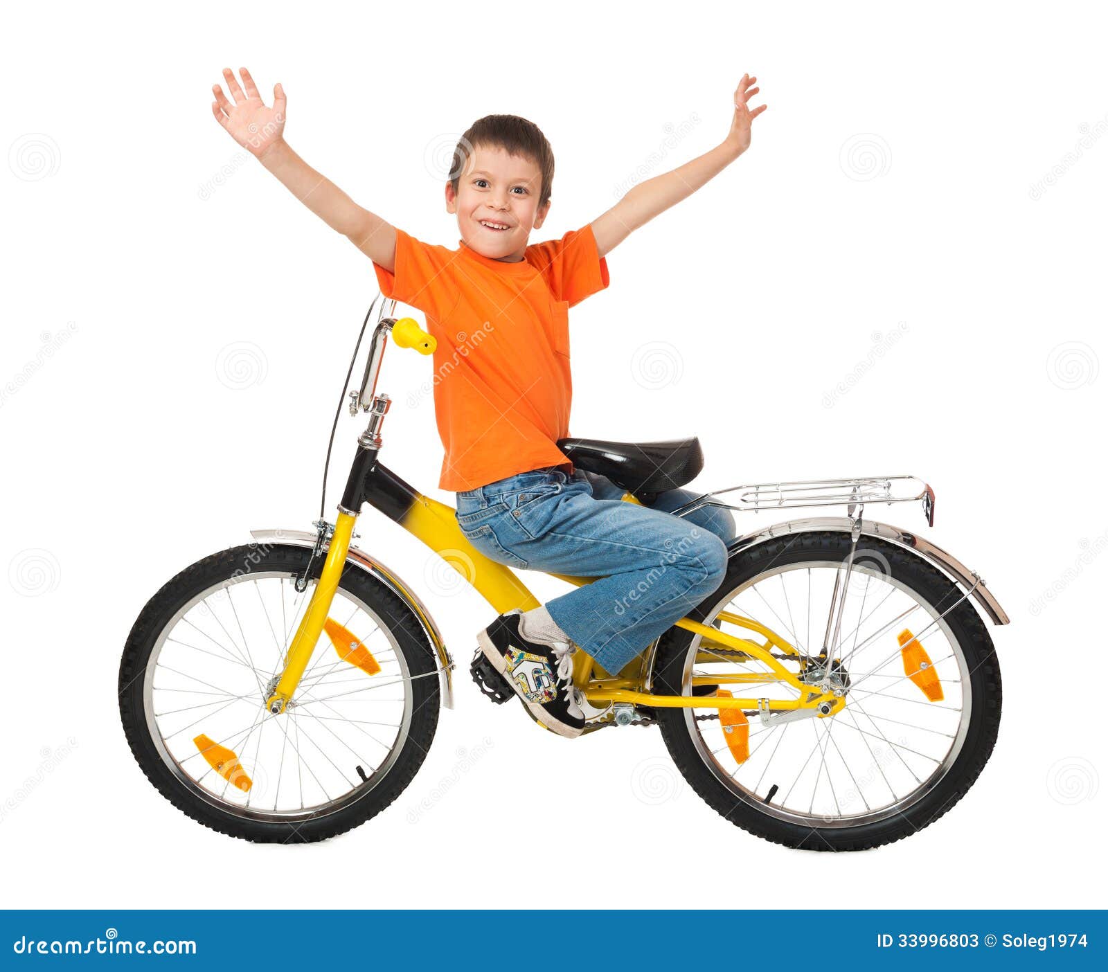 Boy on bicycle stock image. Image of biker, back, biking - 33996803