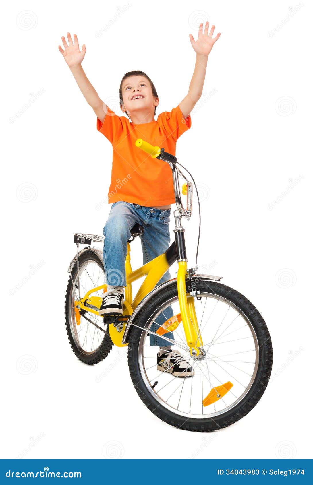 Boy on bicycle stock image. Image of ride, portrait, biker - 34043983