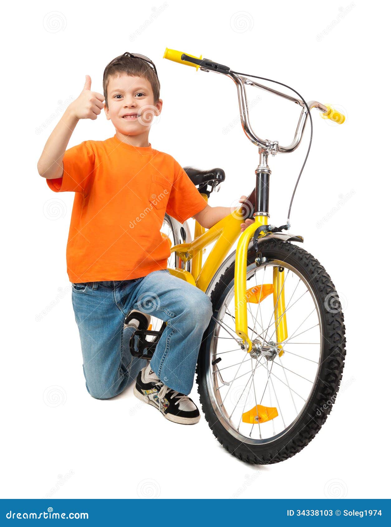 Boy on bicycle stock image. Image of child, blue, bicycling - 34338103