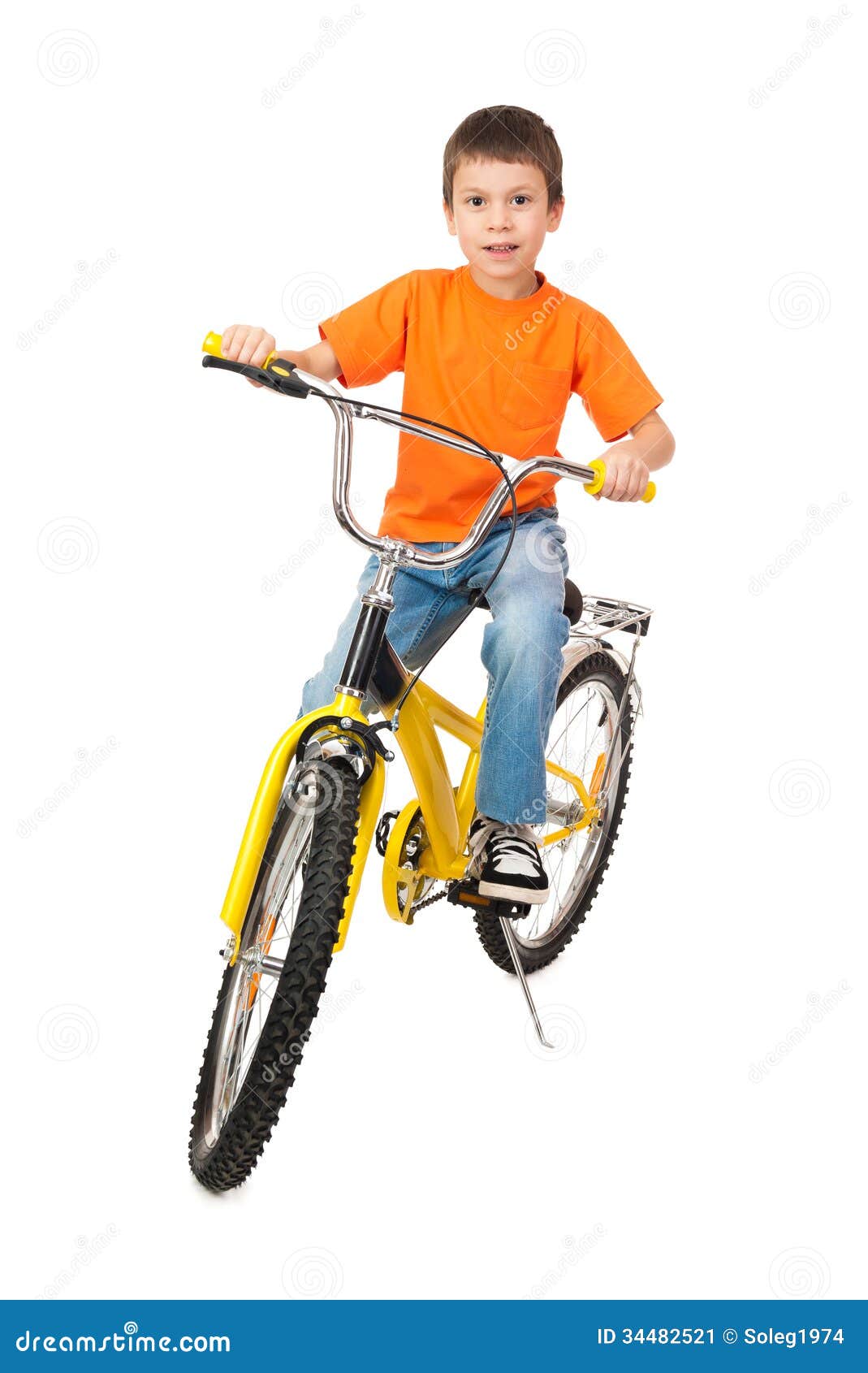 Boy on bicycle stock image. Image of shirt, cycle, healthy - 34482521