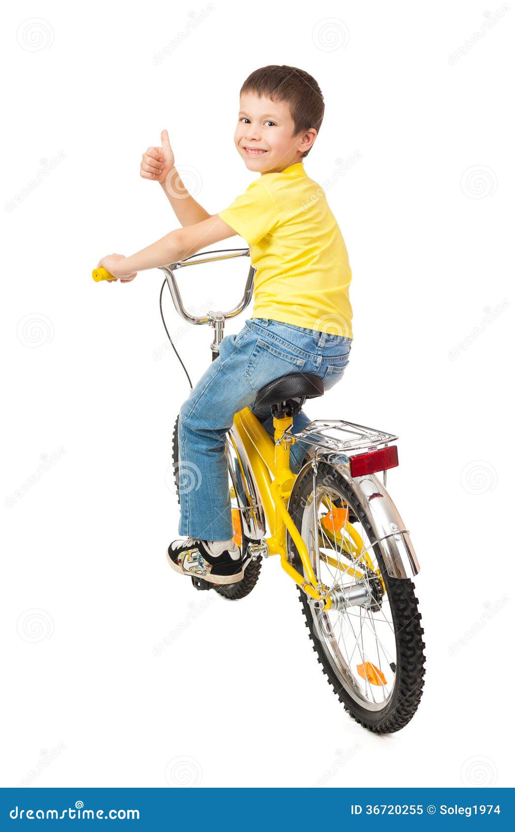 Boy on bicycle isolated stock image. Image of play, biker - 36720255