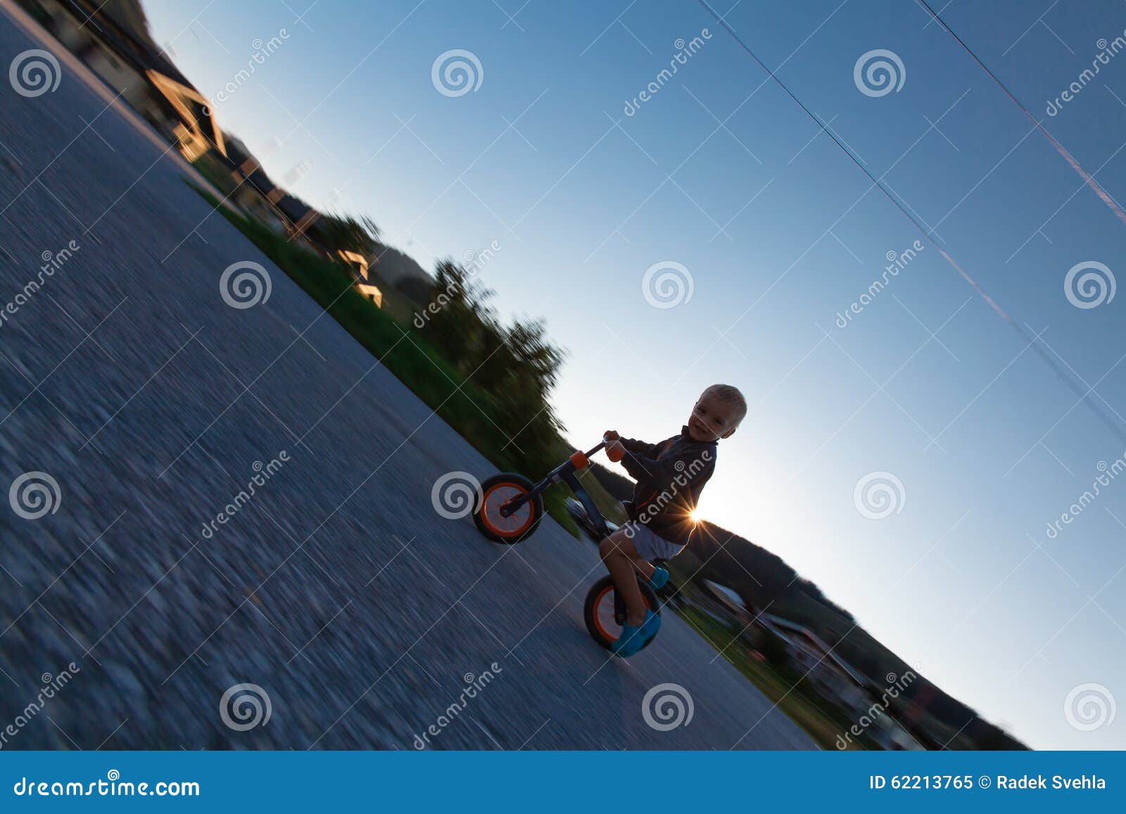 Boy on a bicycle. stock image. Image of cyclist, enjoy - 62213765