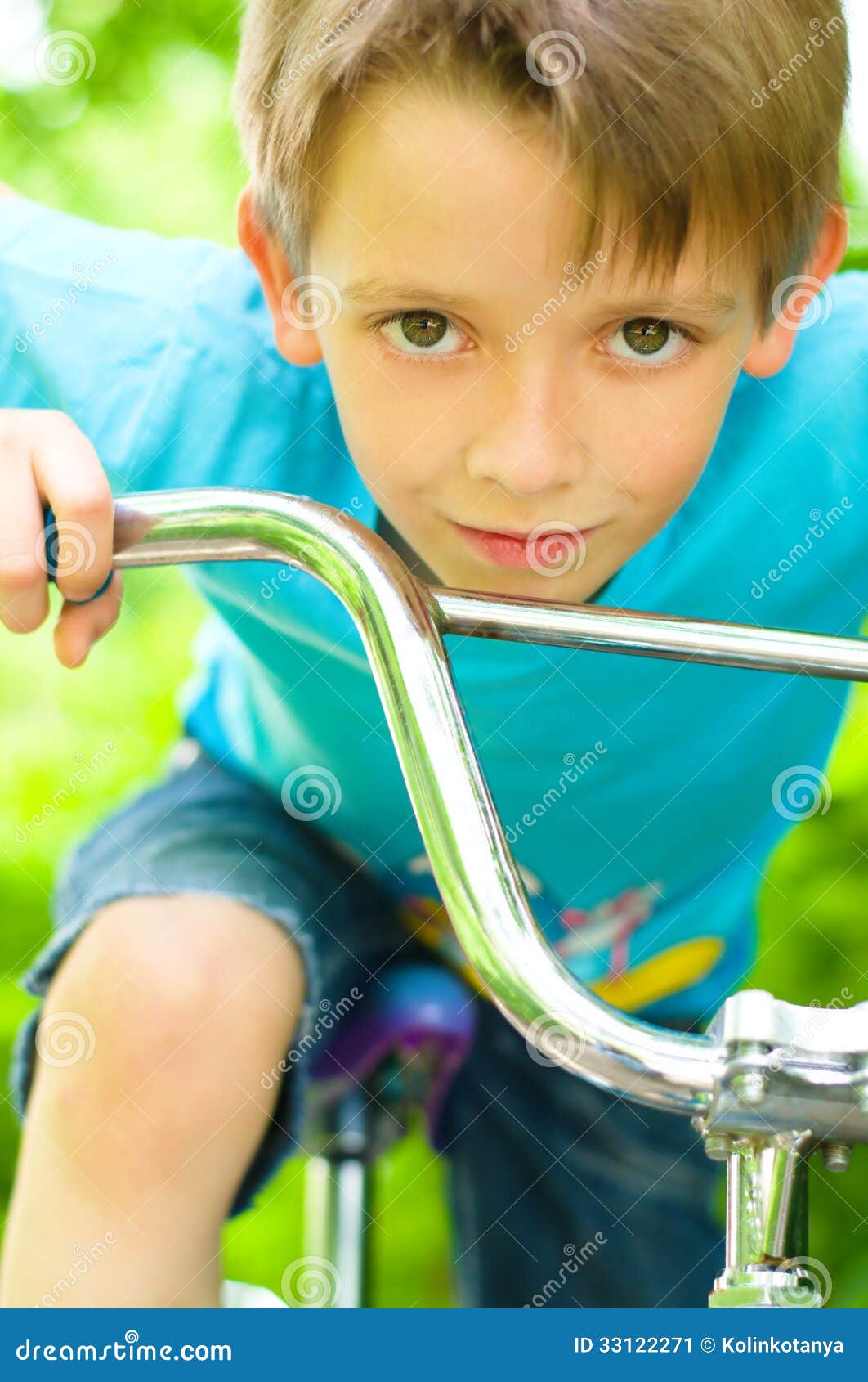 Boy on bicycle stock image. Image of cyclist, camera - 33122271