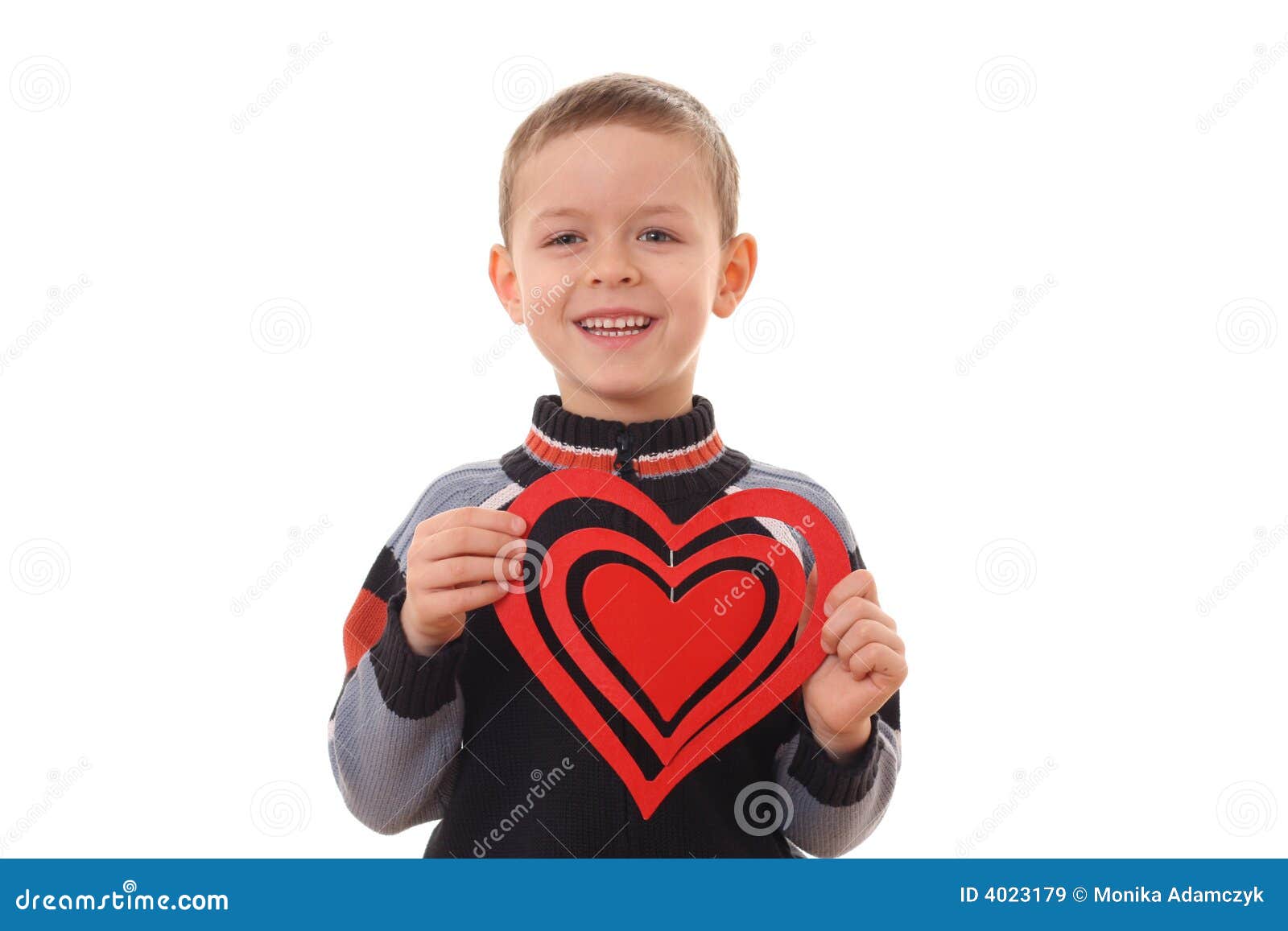Boy with big heart stock image. Image of love, relations - 4023179