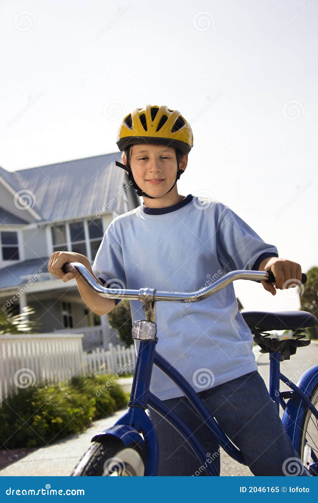 Boy on bike. stock image. Image of recreation, caucasian - 2046165