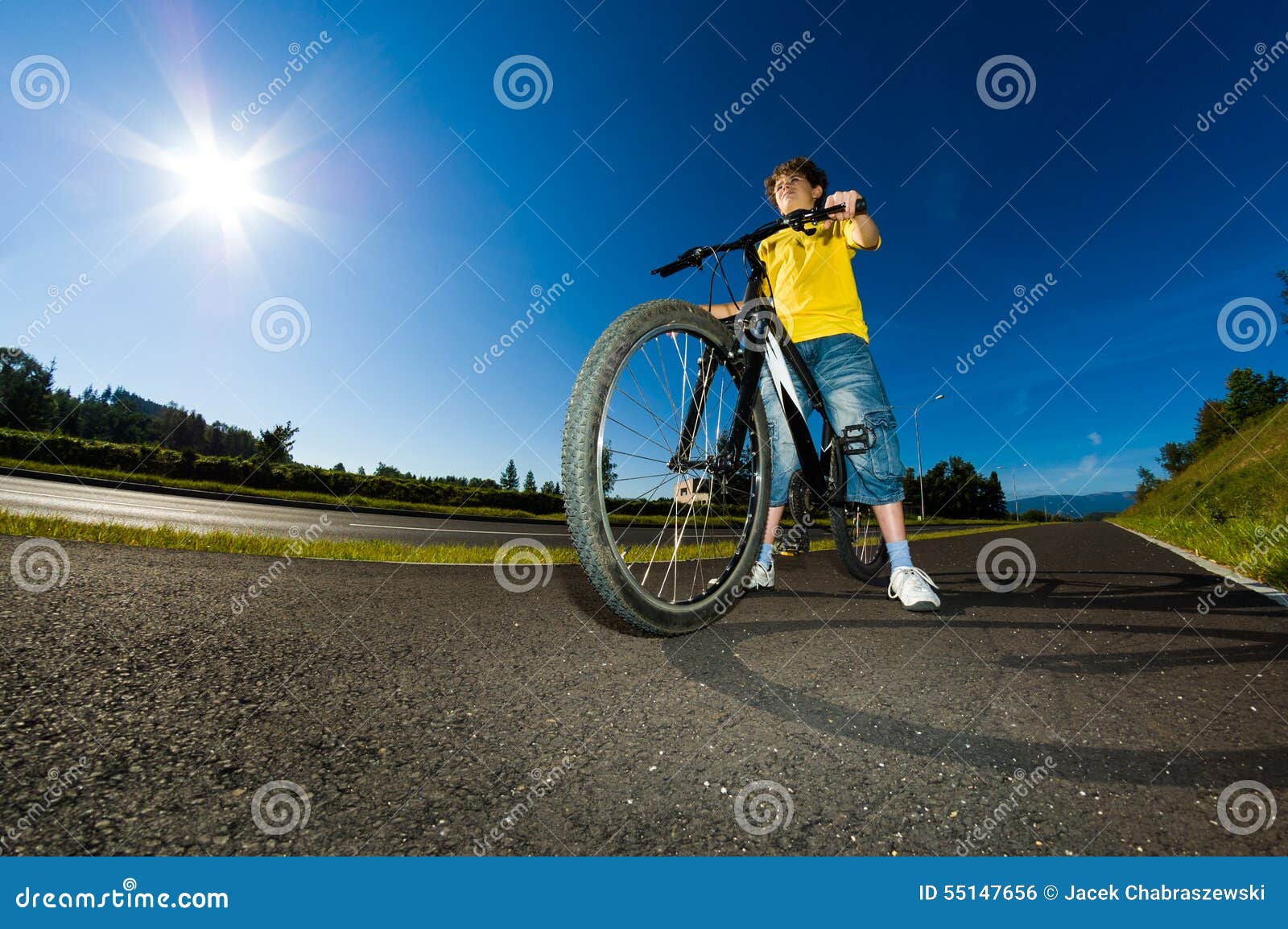 Boy biking stock photo. Image of active, cyclist, cycle - 55147656