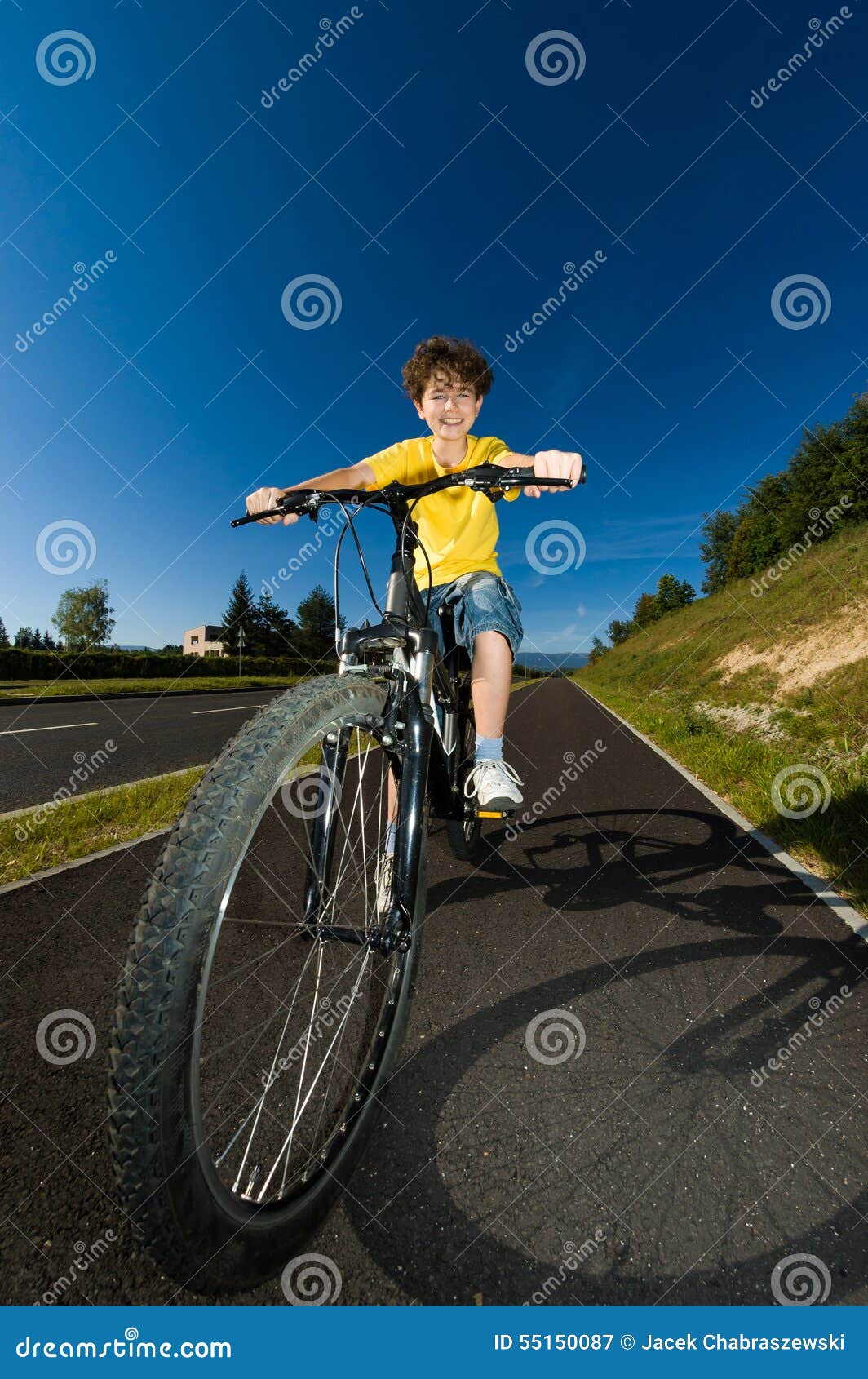 Boy biking stock image. Image of cycling, active, cycle - 55150087