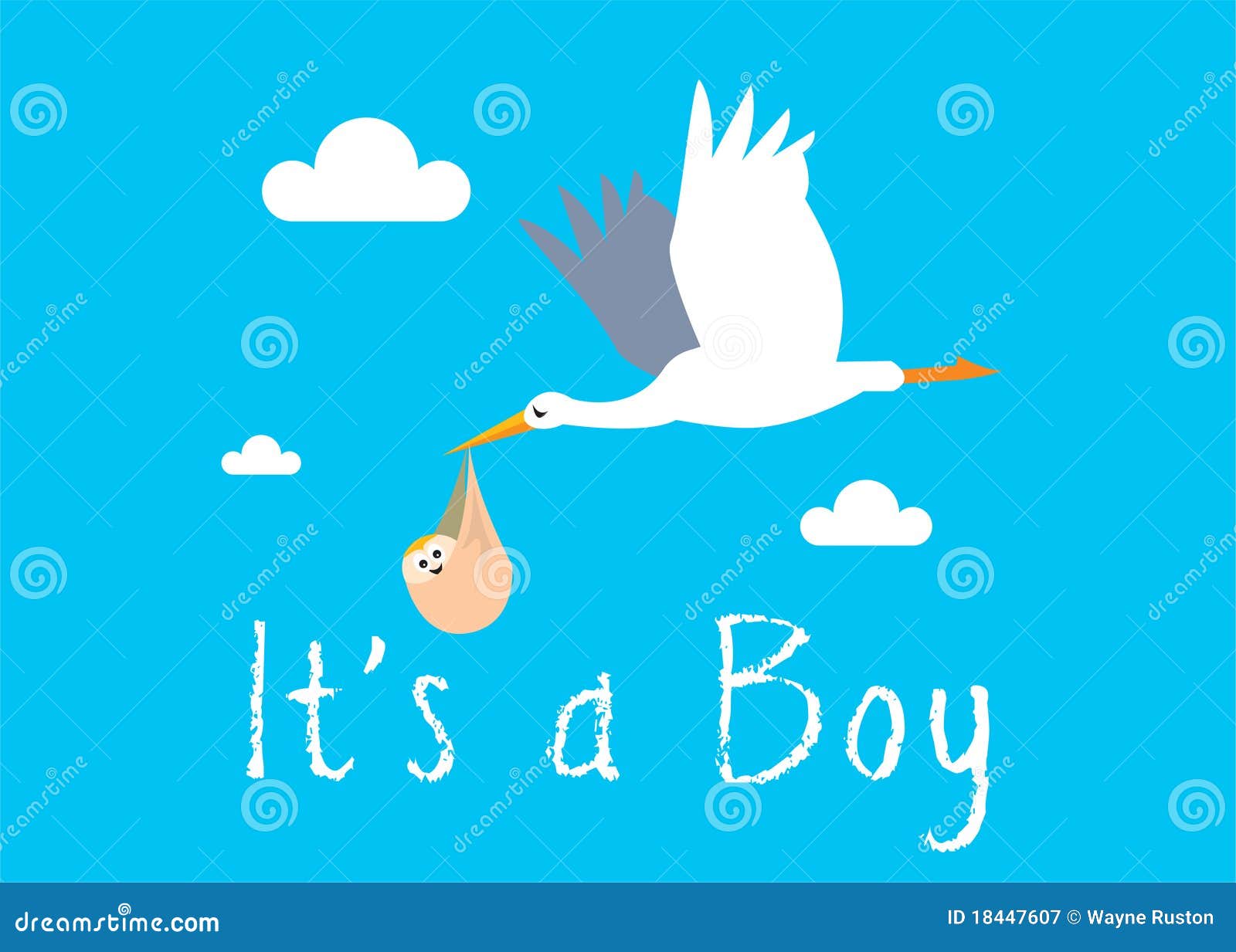Boy Birth Illustration Stock Image | CartoonDealer.com #18447607