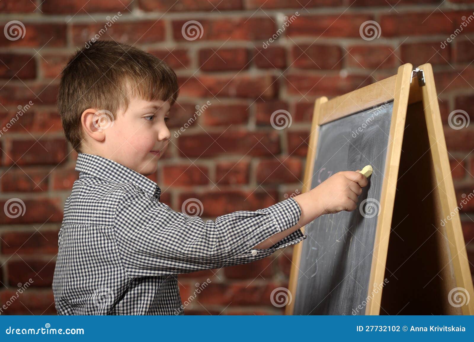 Boy at the blackboard stock photo. Image of maths, desk - 27732102