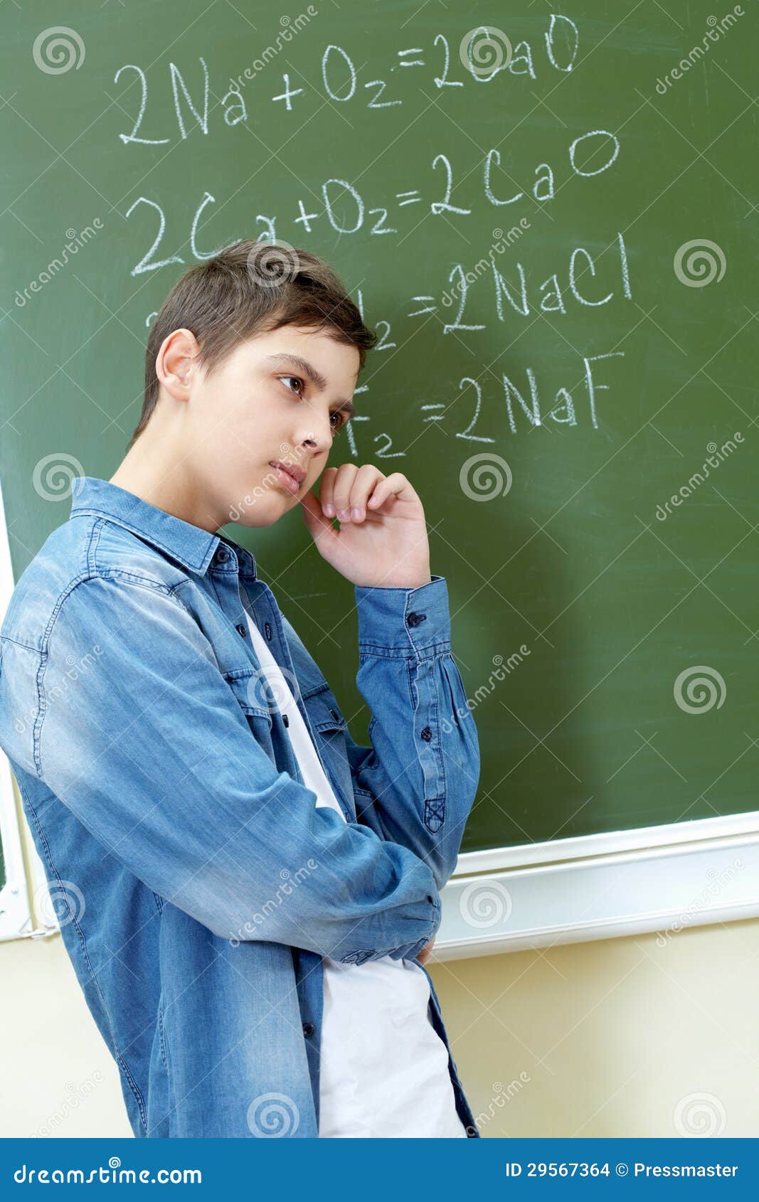 Boy at blackboard stock photo. Image of contemporary - 29567364
