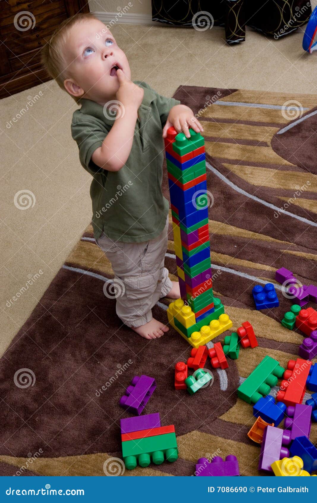 Boy With Blocks Stock Photo | CartoonDealer.com #7086690