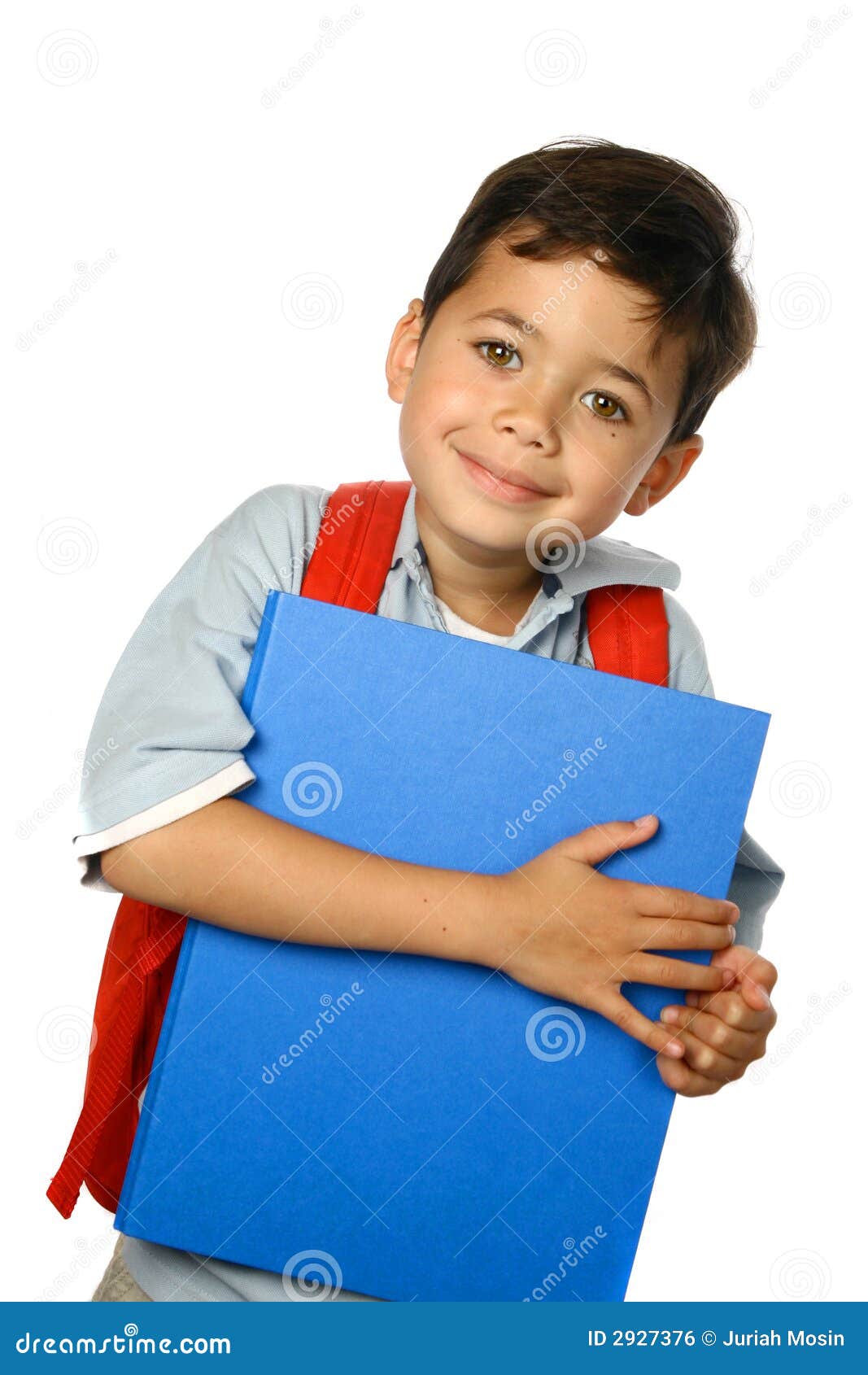 Boy with blue folder stock photo. Image of kids, concept - 2927376