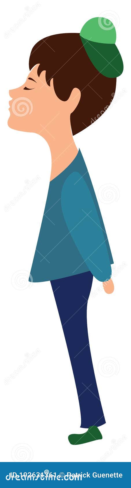 Boy in Blue, Illustration, Vector Stock Vector - Illustration of happy ...