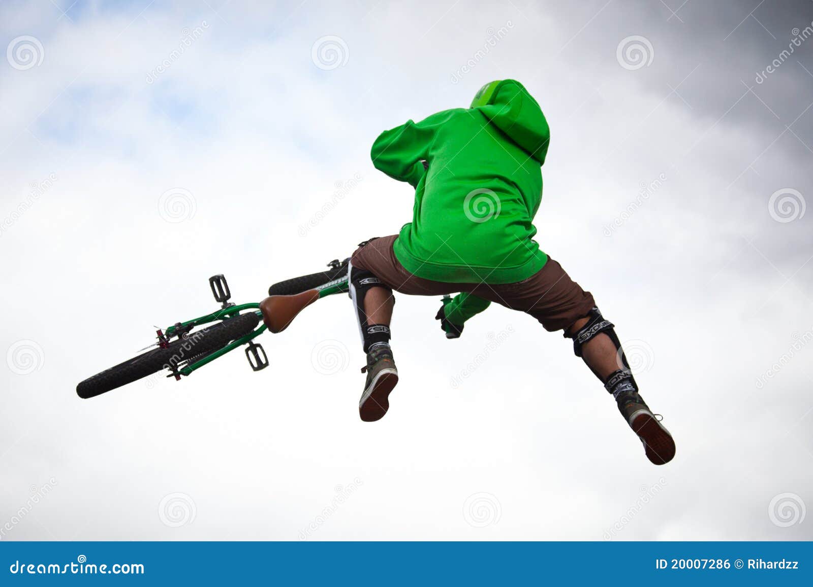 Boy on a Bmx/mountain Bike Jumping Editorial Photo - Image of clouds ...