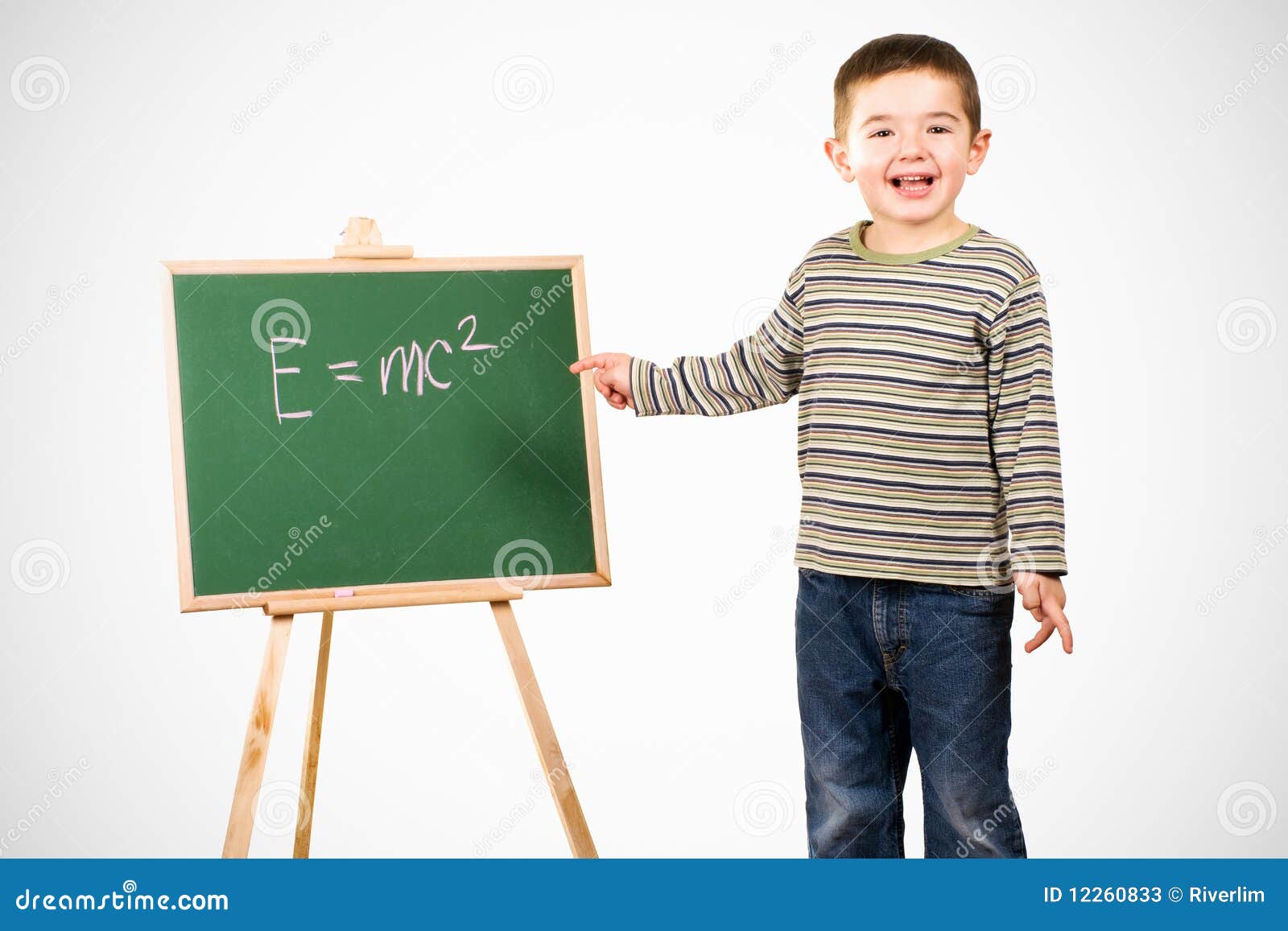 Boy with board stock image. Image of presenting, male - 12260833