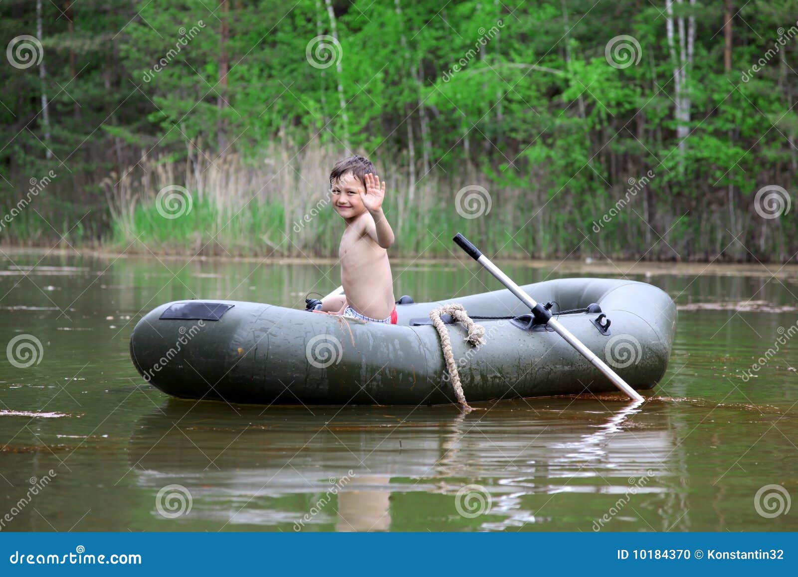 Boy In Boat Picture. Image: 10184370