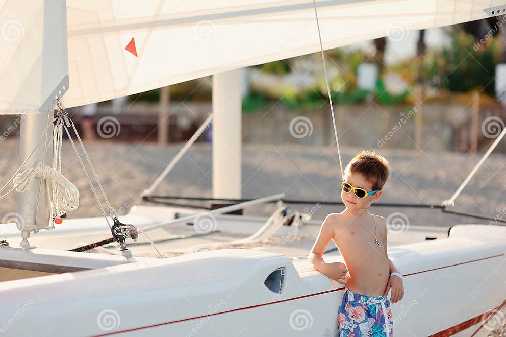 Boy and boats stock photo. Image of aquatic, child, activity - 29230142