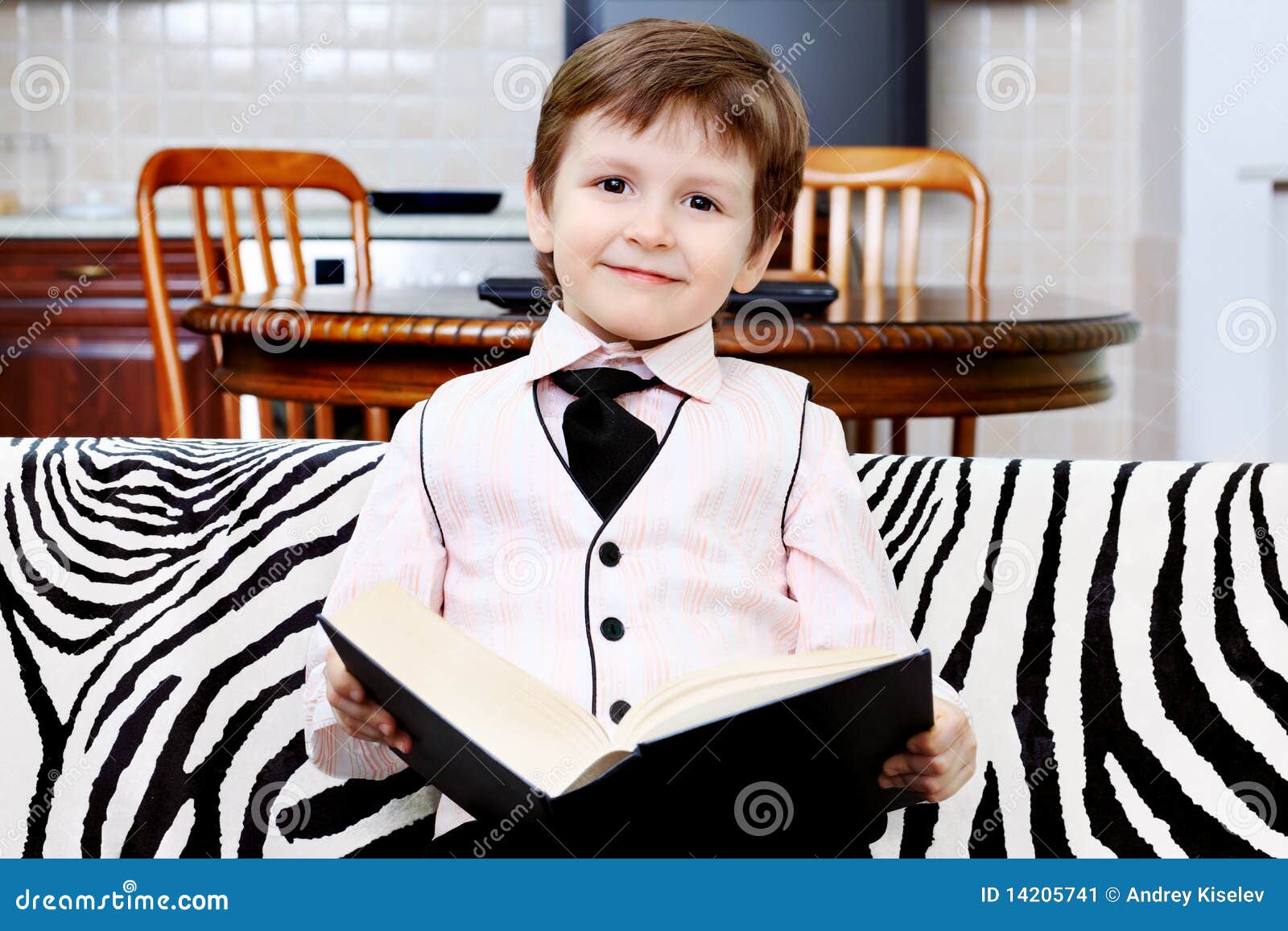 Boy with a book stock image. Image of little, preschooler - 14205741