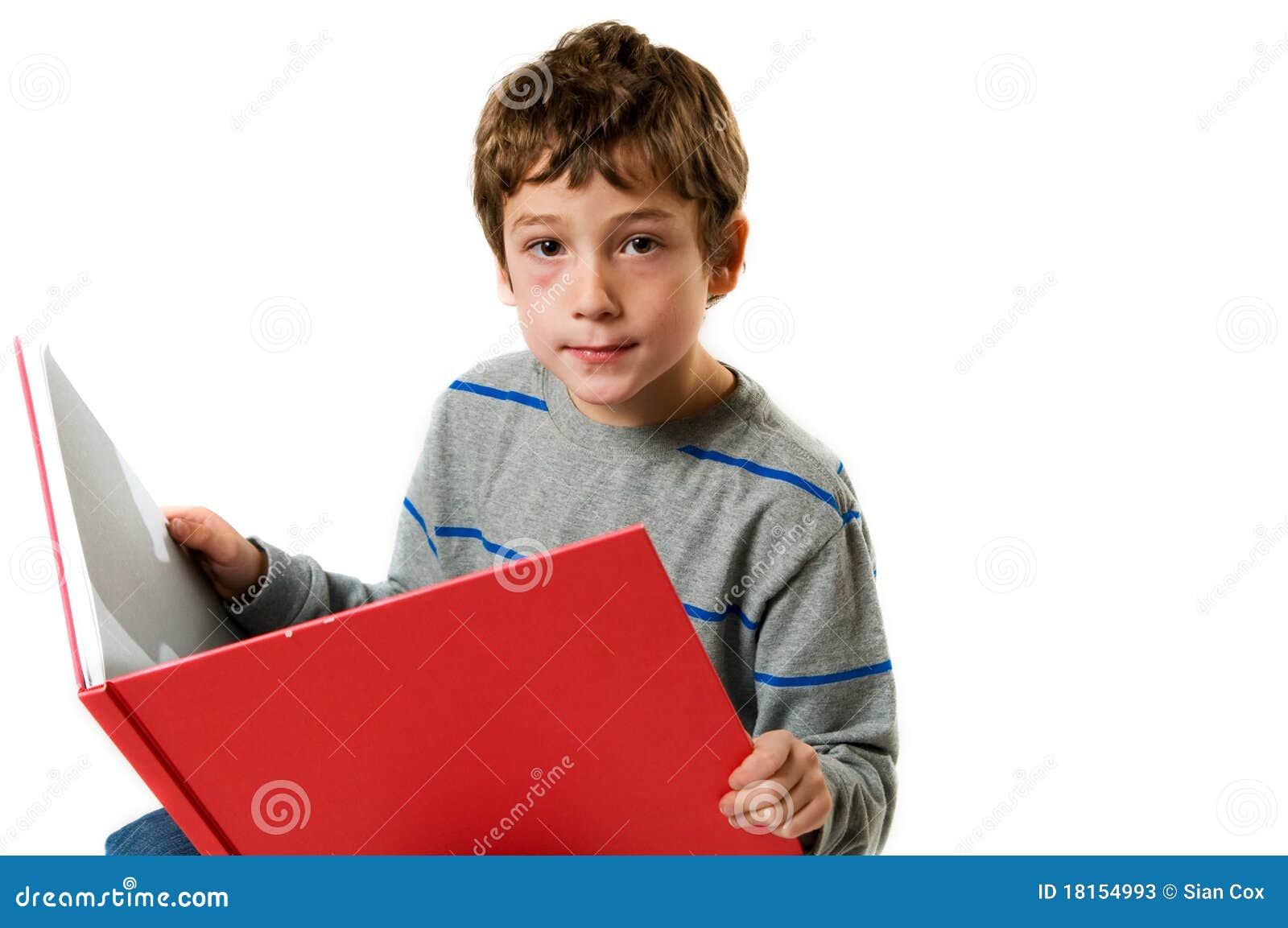 Boy with a book stock image. Image of childhood, serious - 18154993