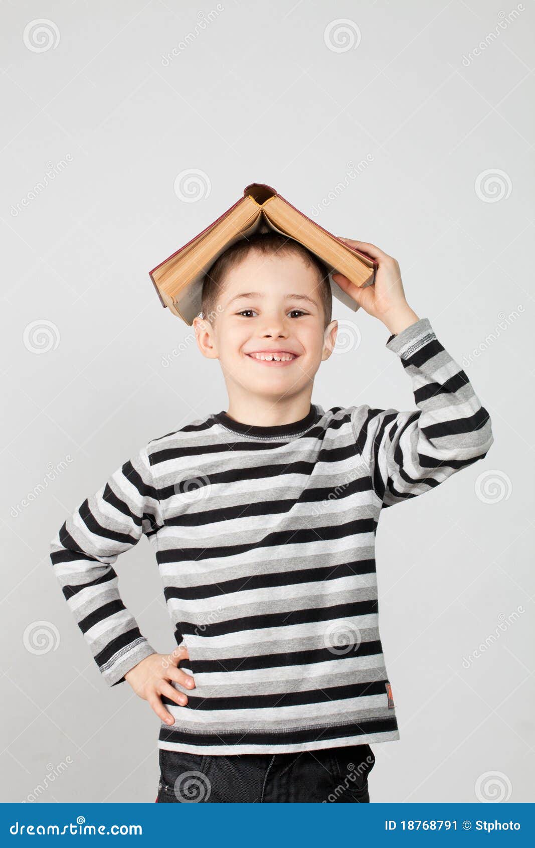 A boy and a book stock image. Image of cute, jeans, caucasian - 18768791