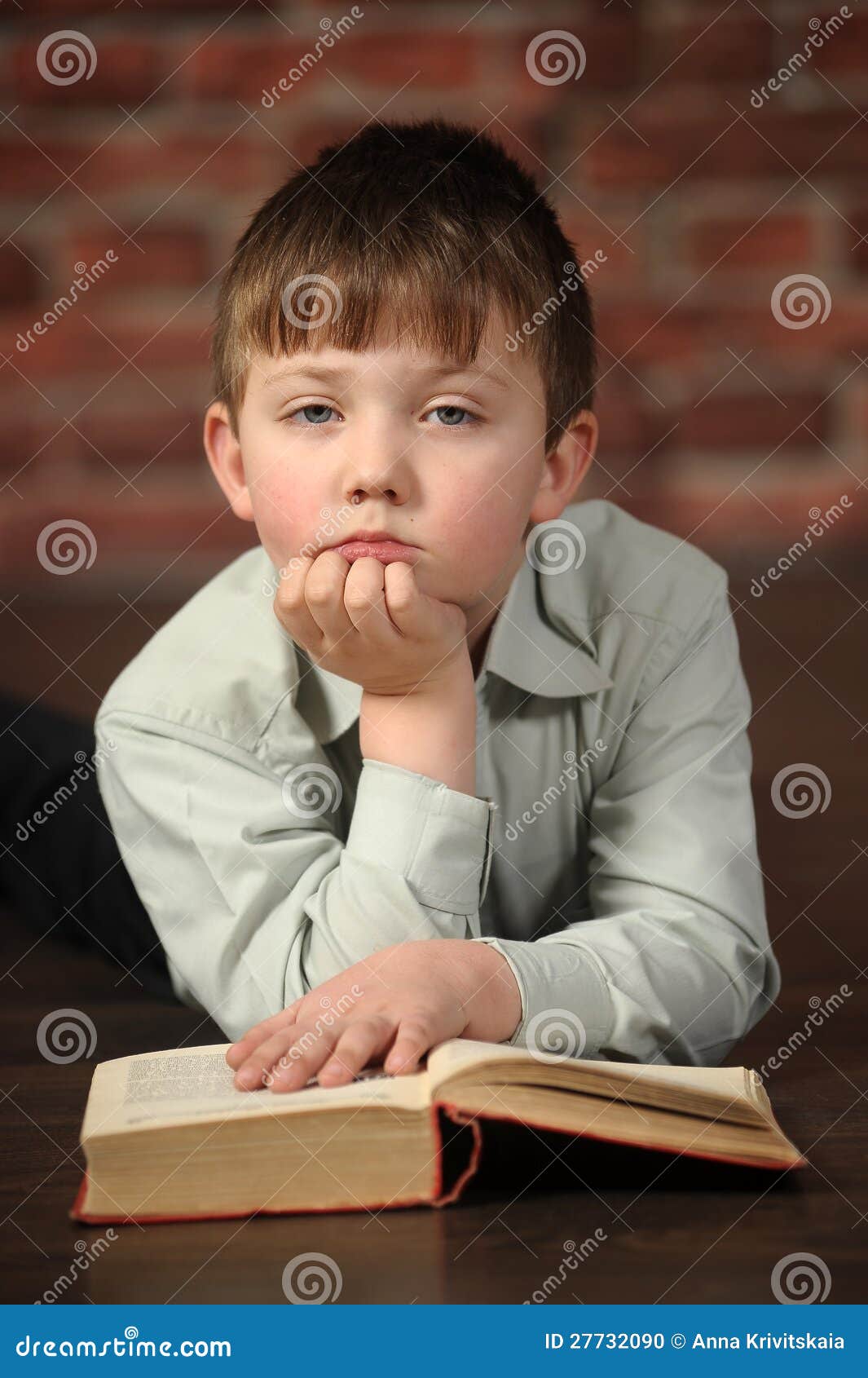 Boy with a book stock photo. Image of floor, books, read - 27732090
