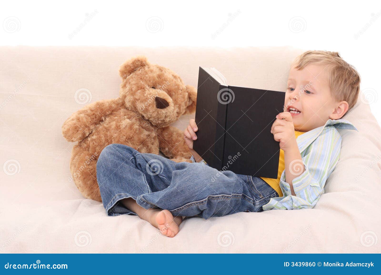 Boy and book stock photo. Image of relaxing, leisure, book - 3439860