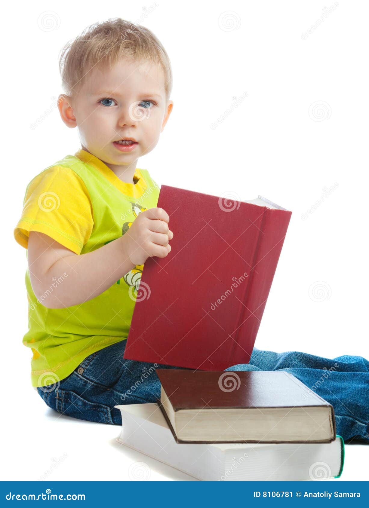 Boy with book in hands stock image. Image of lovely, life - 8106781