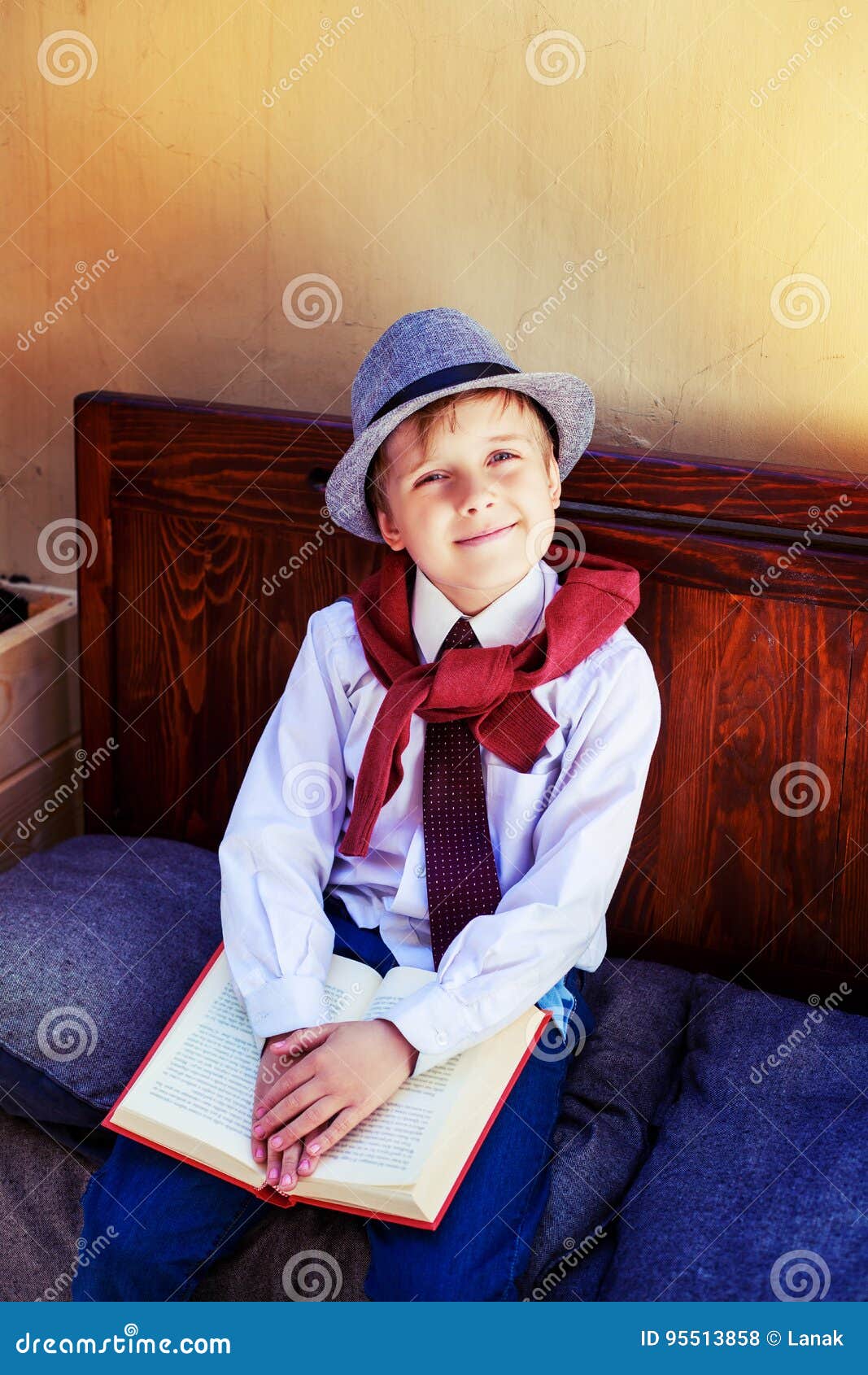 Boy with a book stock photo. Image of happy, people, hipster - 95513858