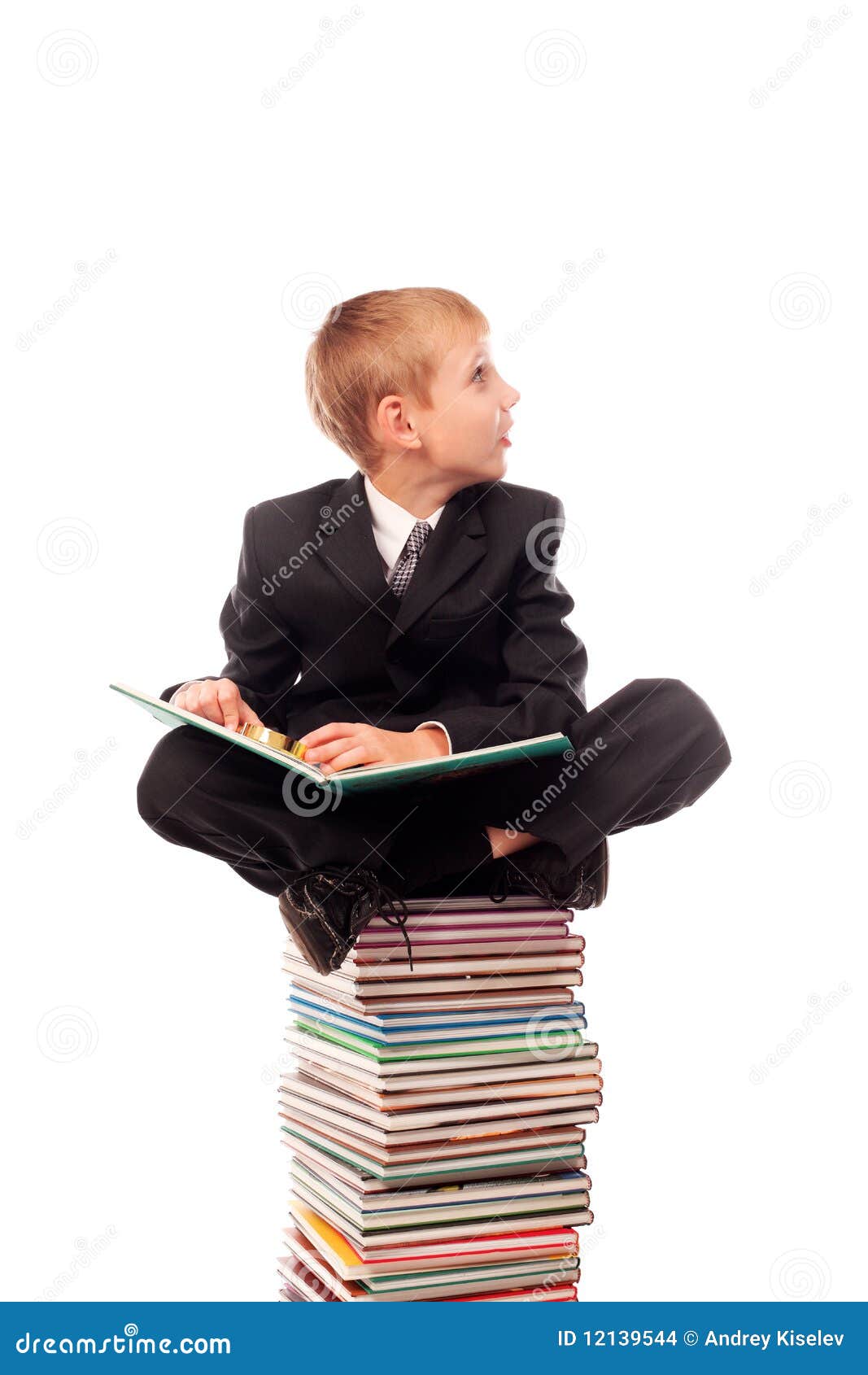 Boy on books stock photo. Image of homework, child, lesson - 12139544