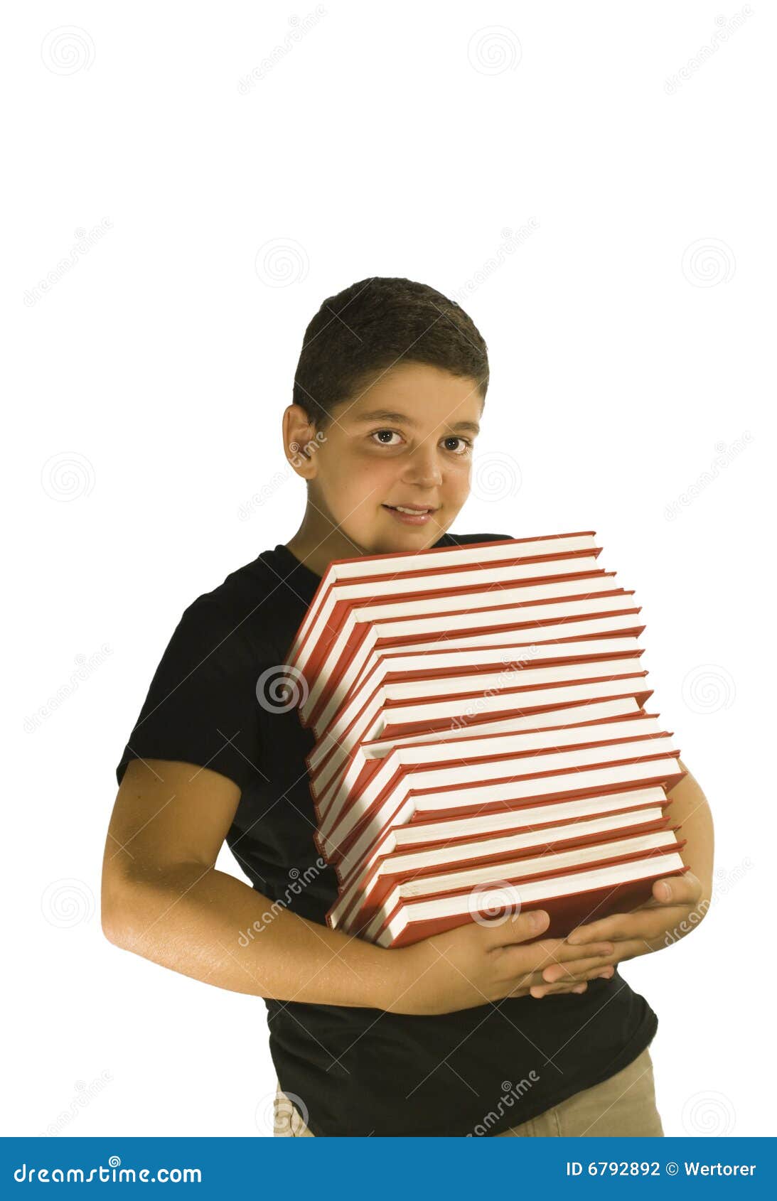 Boy and books stock photo. Image of little, teenage, face - 6792892