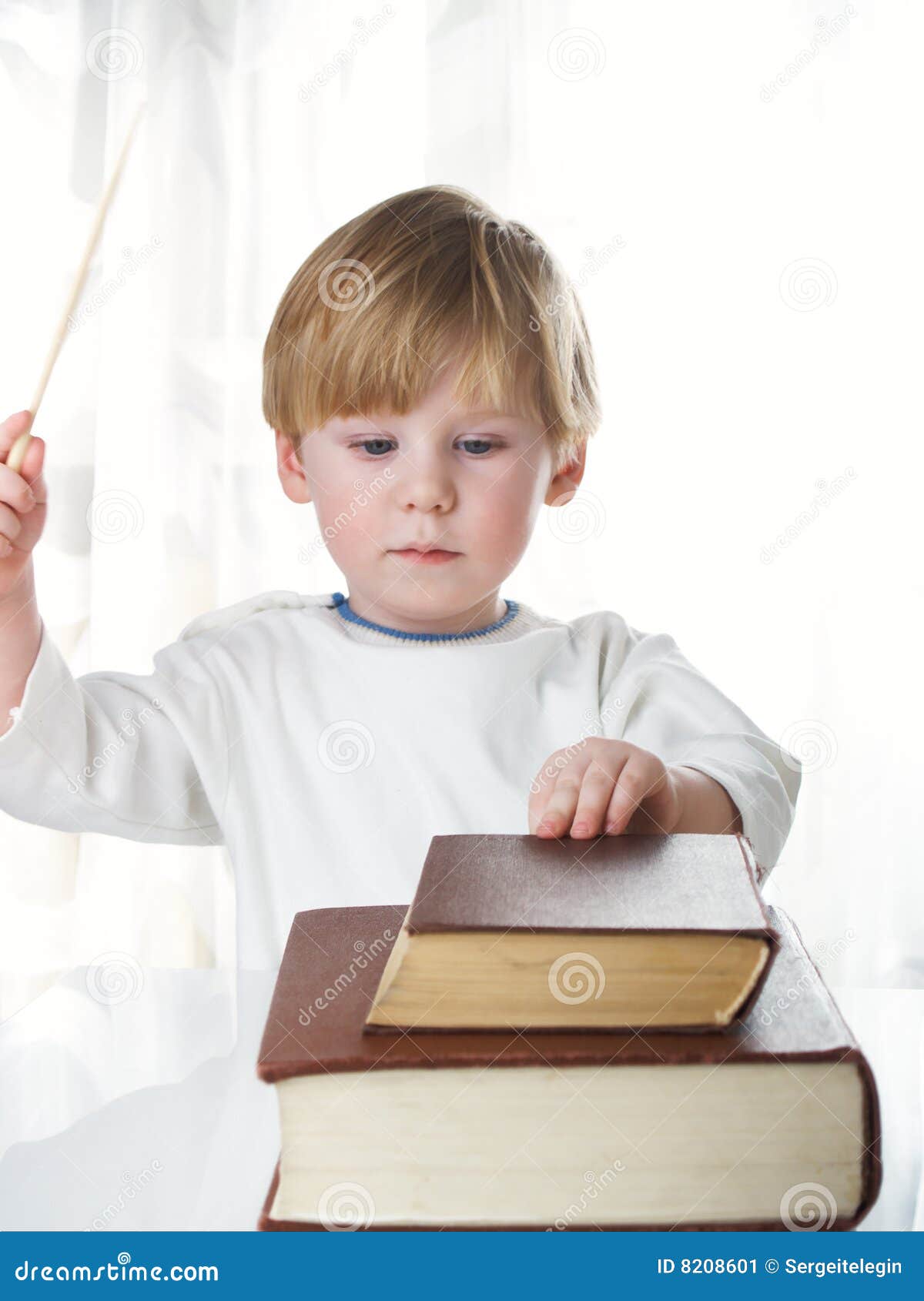 The boy with books stock image. Image of book, child, read - 8208601