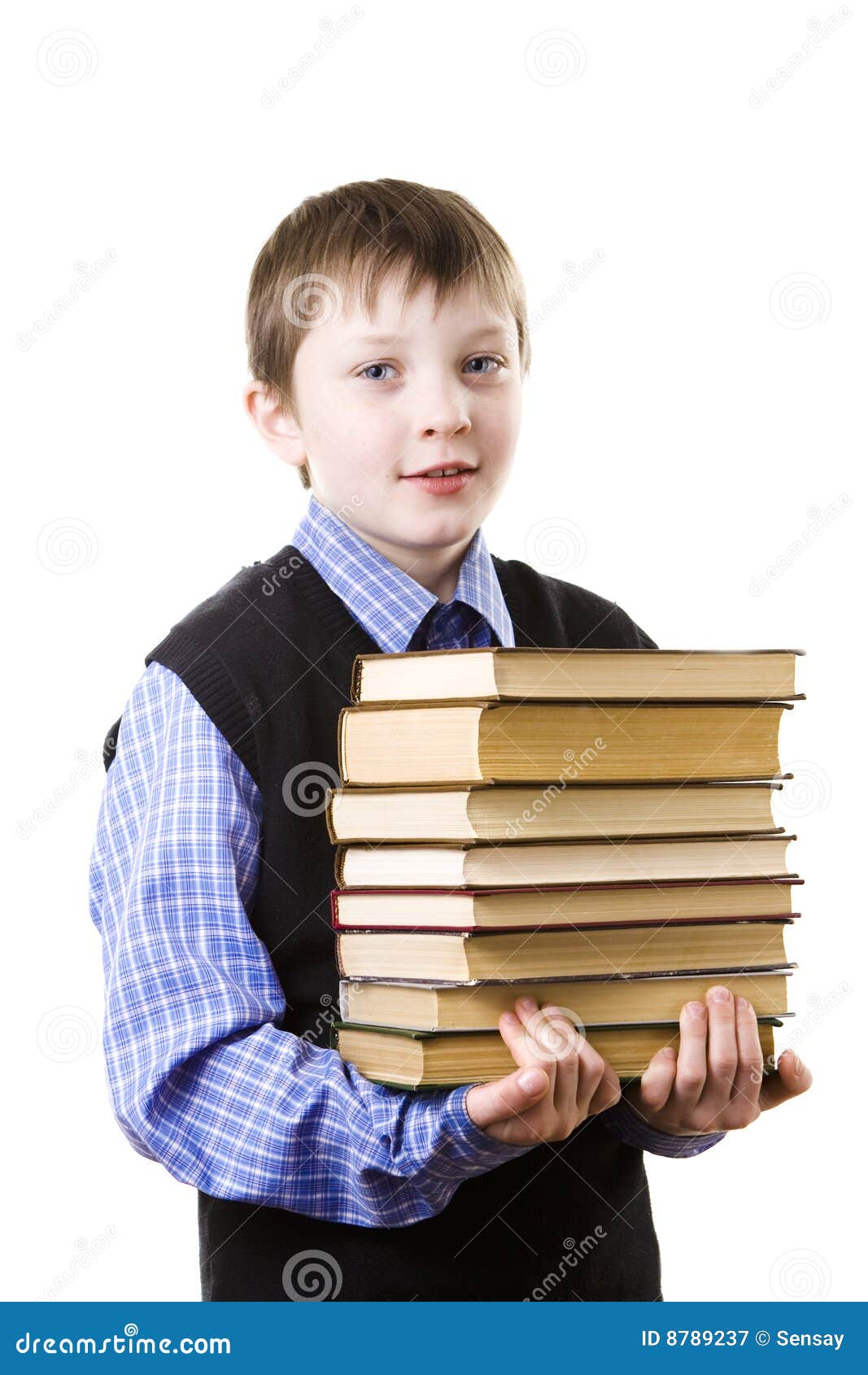 Boy with books stock image. Image of smiling, holding - 8789237