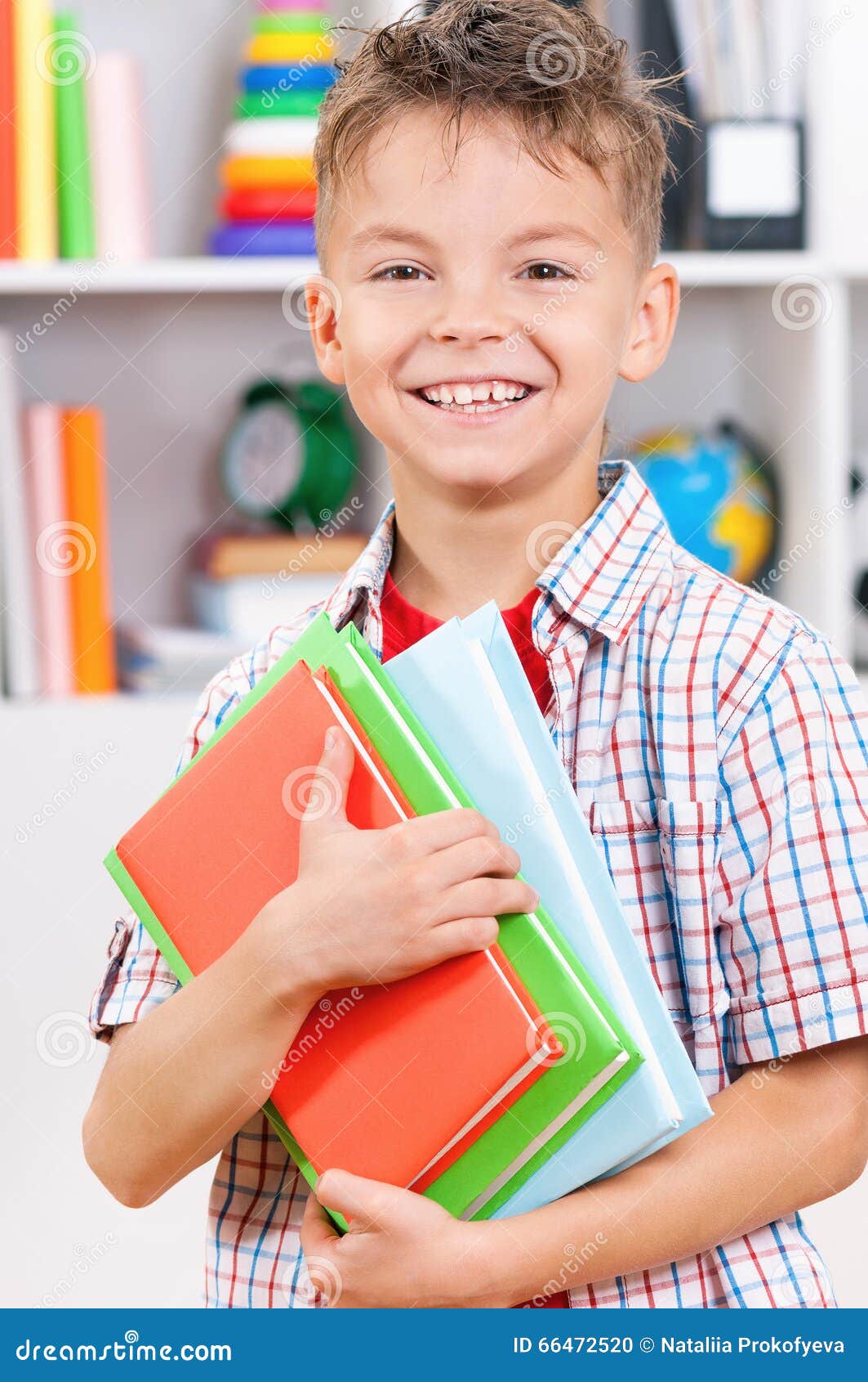 Boy with books stock photo. Image of genius, cheerful - 66472520