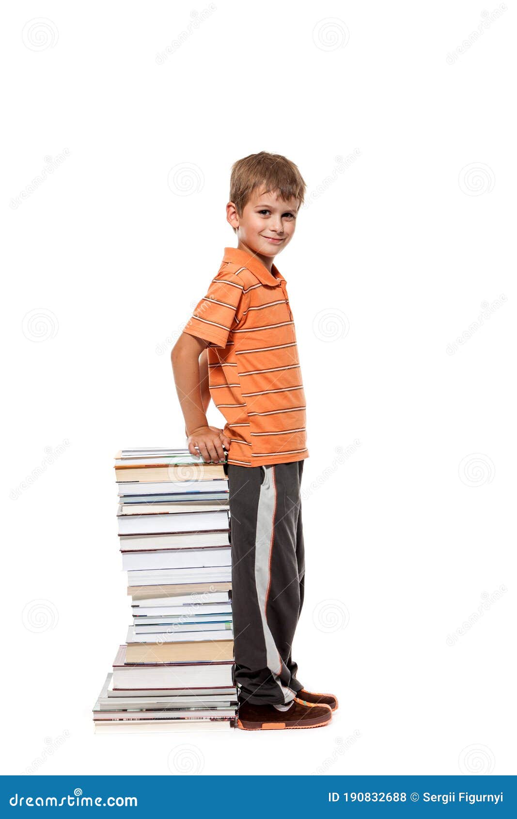 Boy and books stock photo. Image of people, hardcover - 190832688