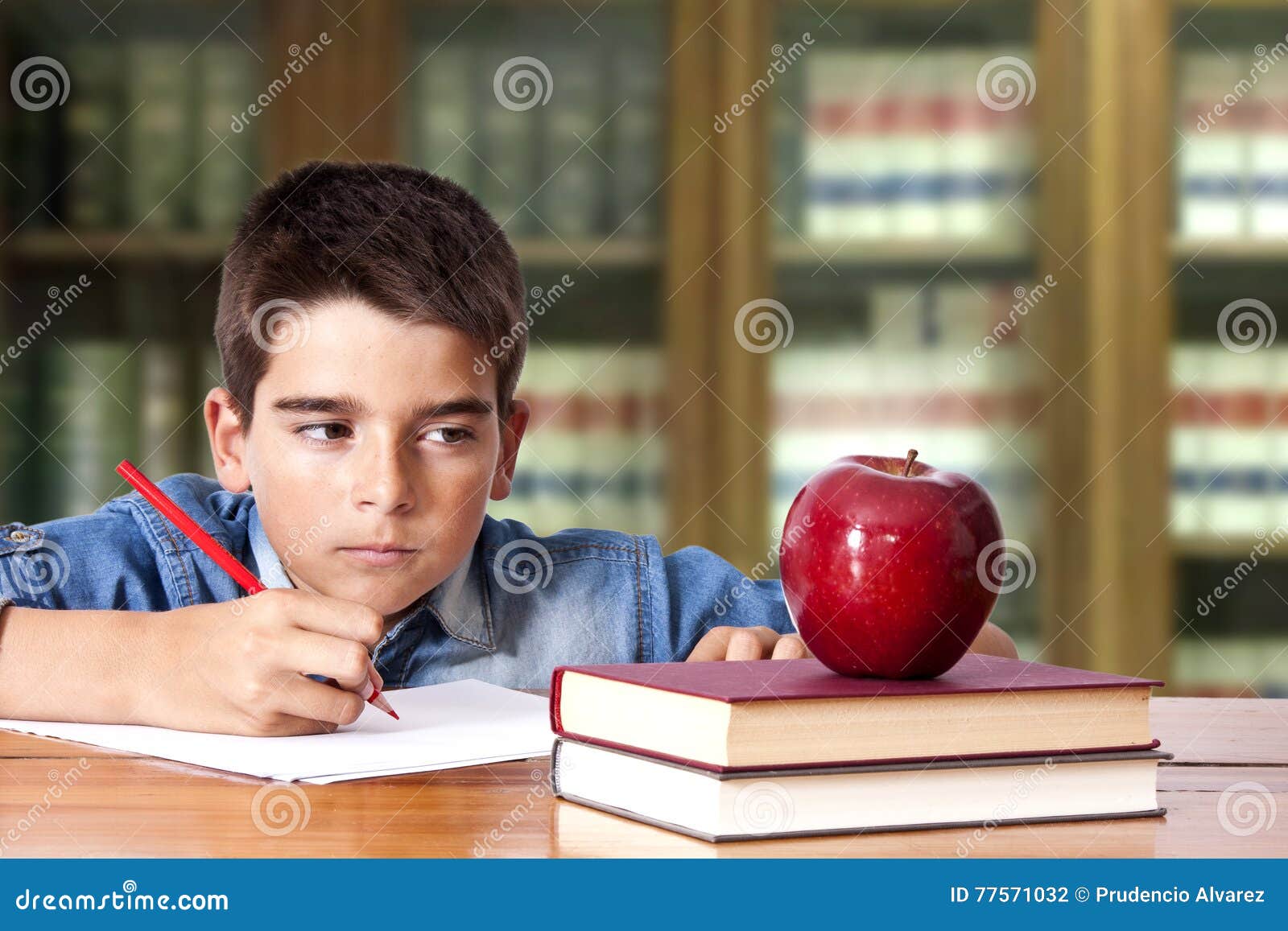 Boy with books stock photo. Image of happy, adorable - 77571032