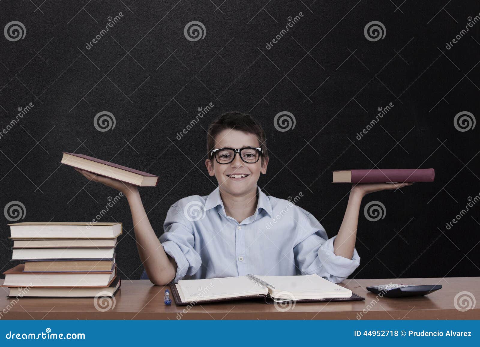 Boy with books stock photo. Image of books, childhood - 44952718