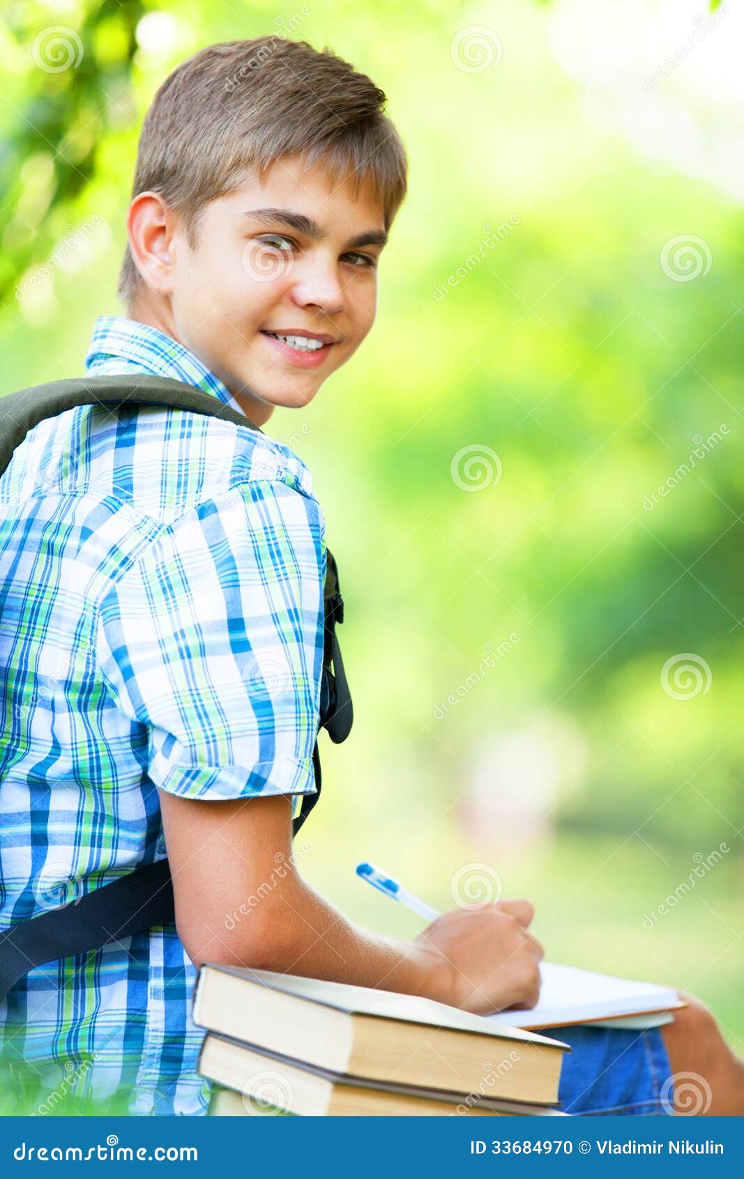 Boy with books stock photo. Image of primary, lifestyle - 33684970