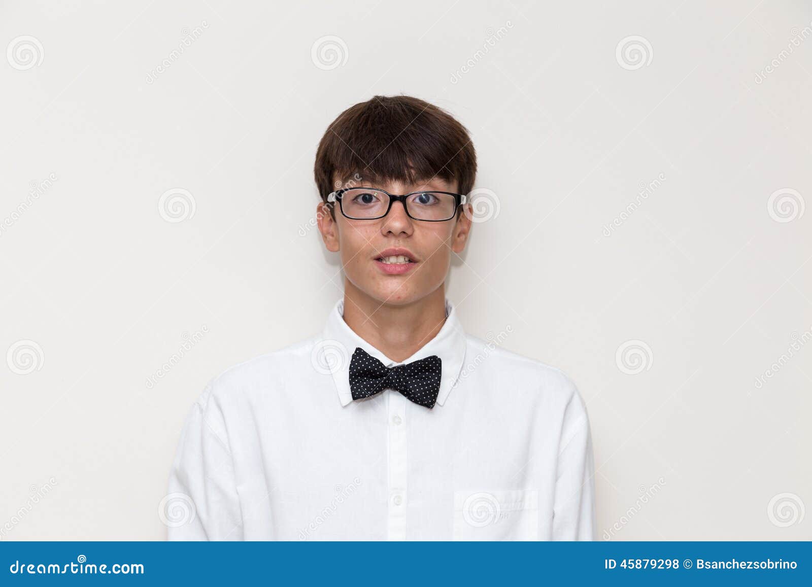 Boy with bow stock photo. Image of glasses, urban, confident - 45879298