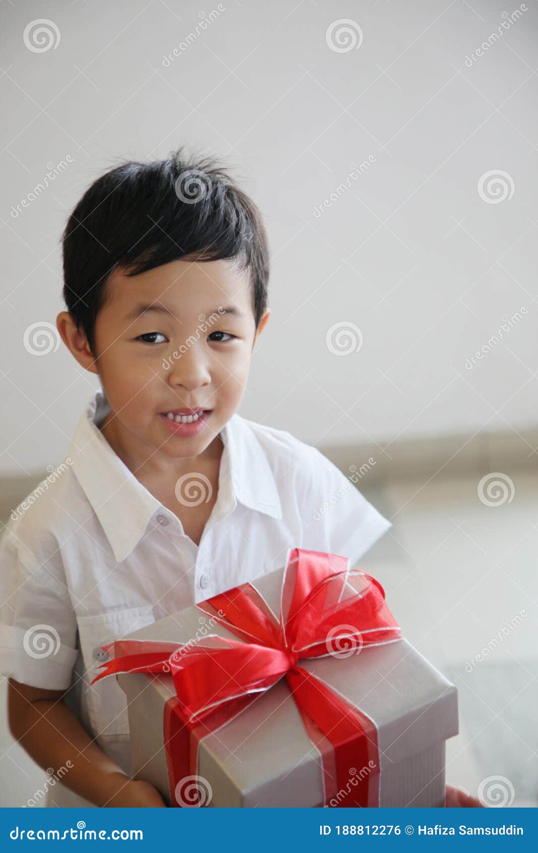 Boy with a Box of Gift. Conceptual Image Stock Photo - Image of dickson ...