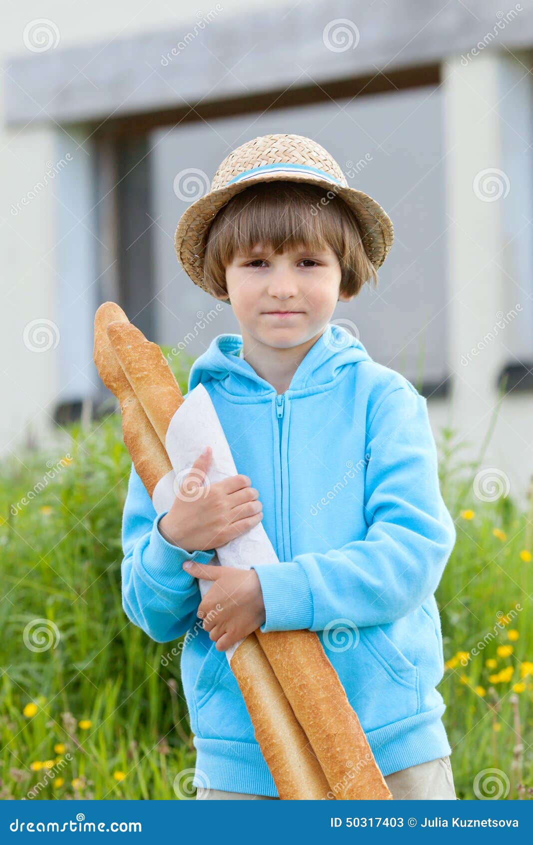 Boy with bread stock image. Image of bakery, braided - 50317403