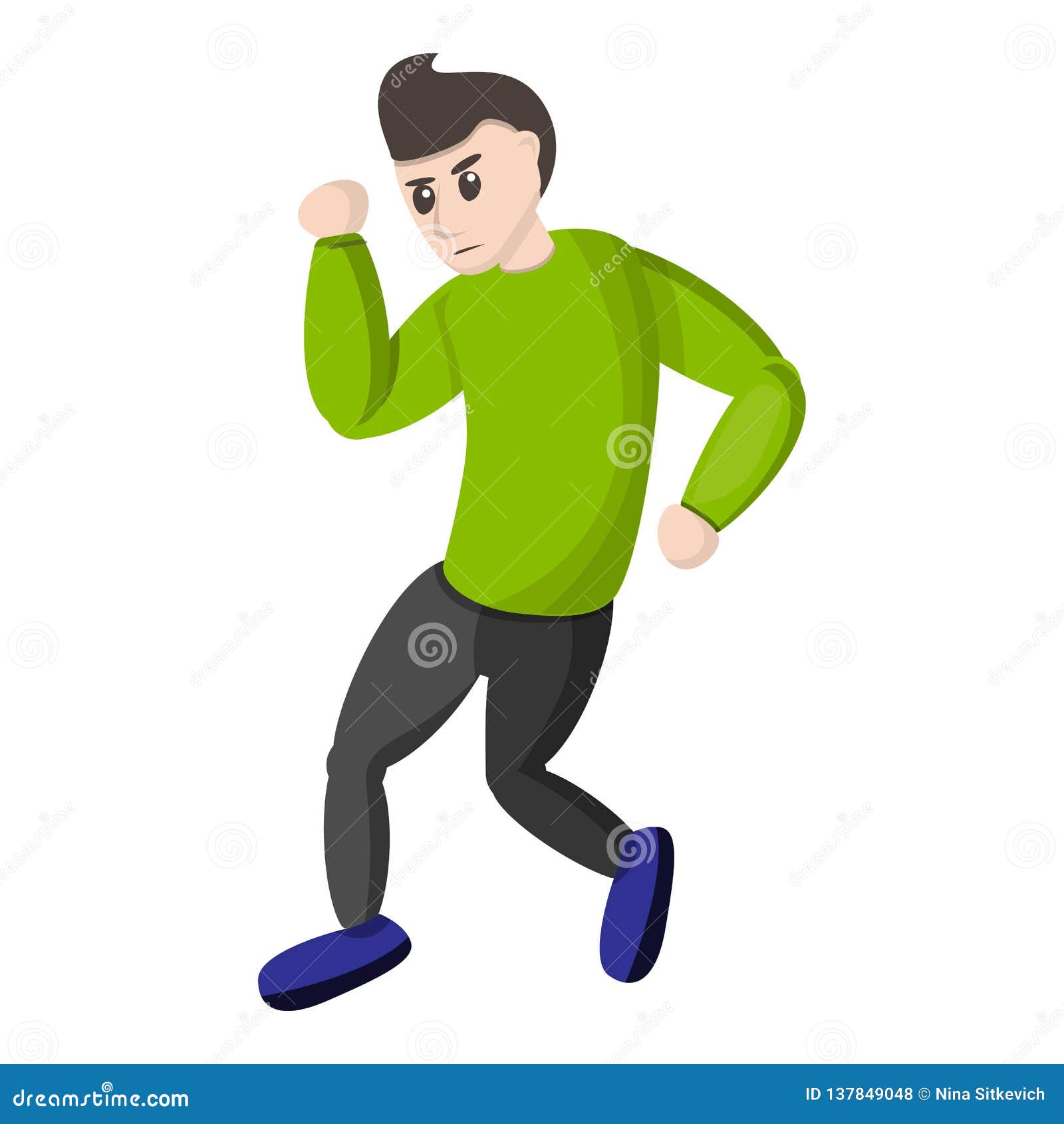 Boy Break Dance Icon, Cartoon Style Stock Vector - Illustration of ...